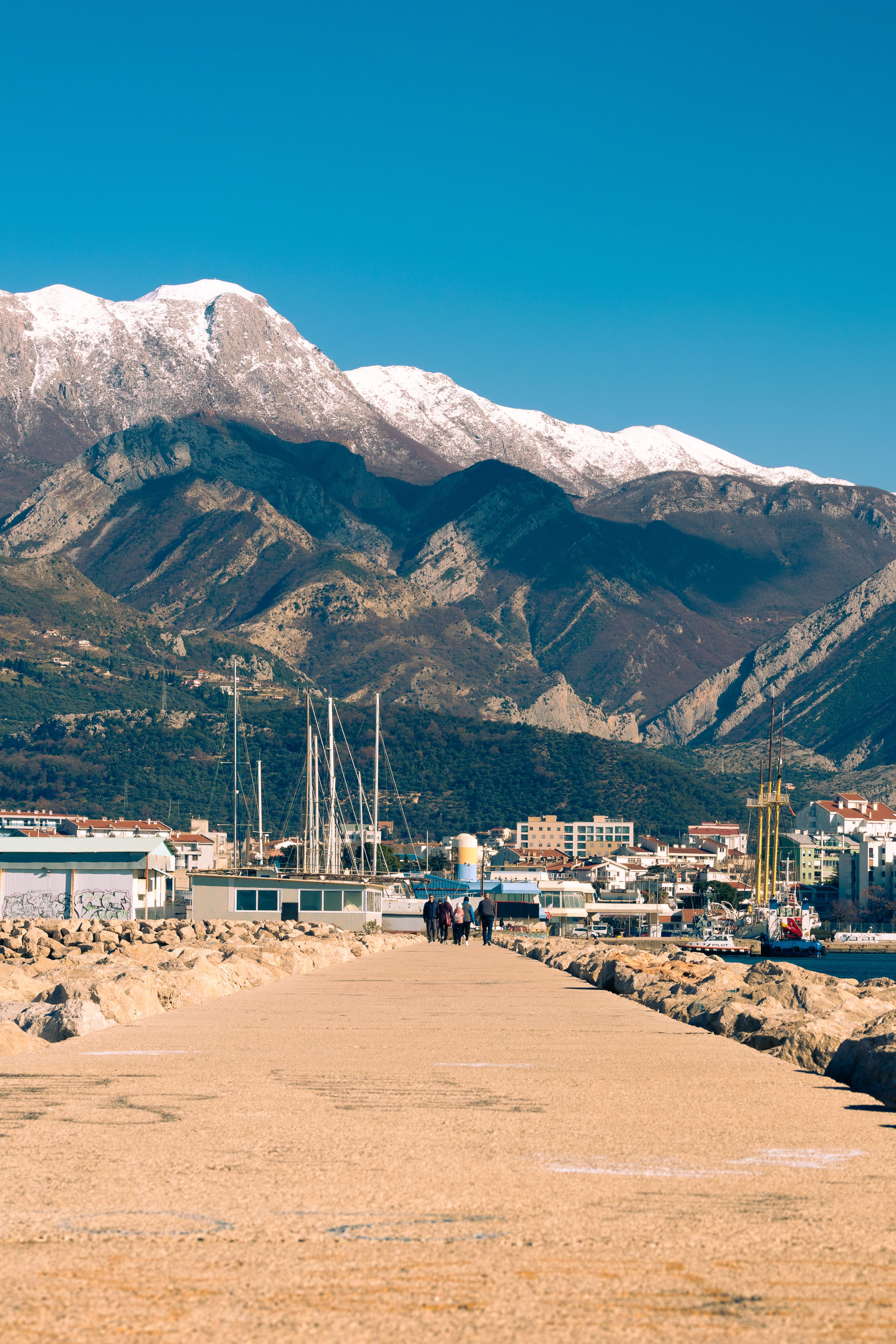 The port of Bar Montenegro, with a wonderful view of the Balkan ...