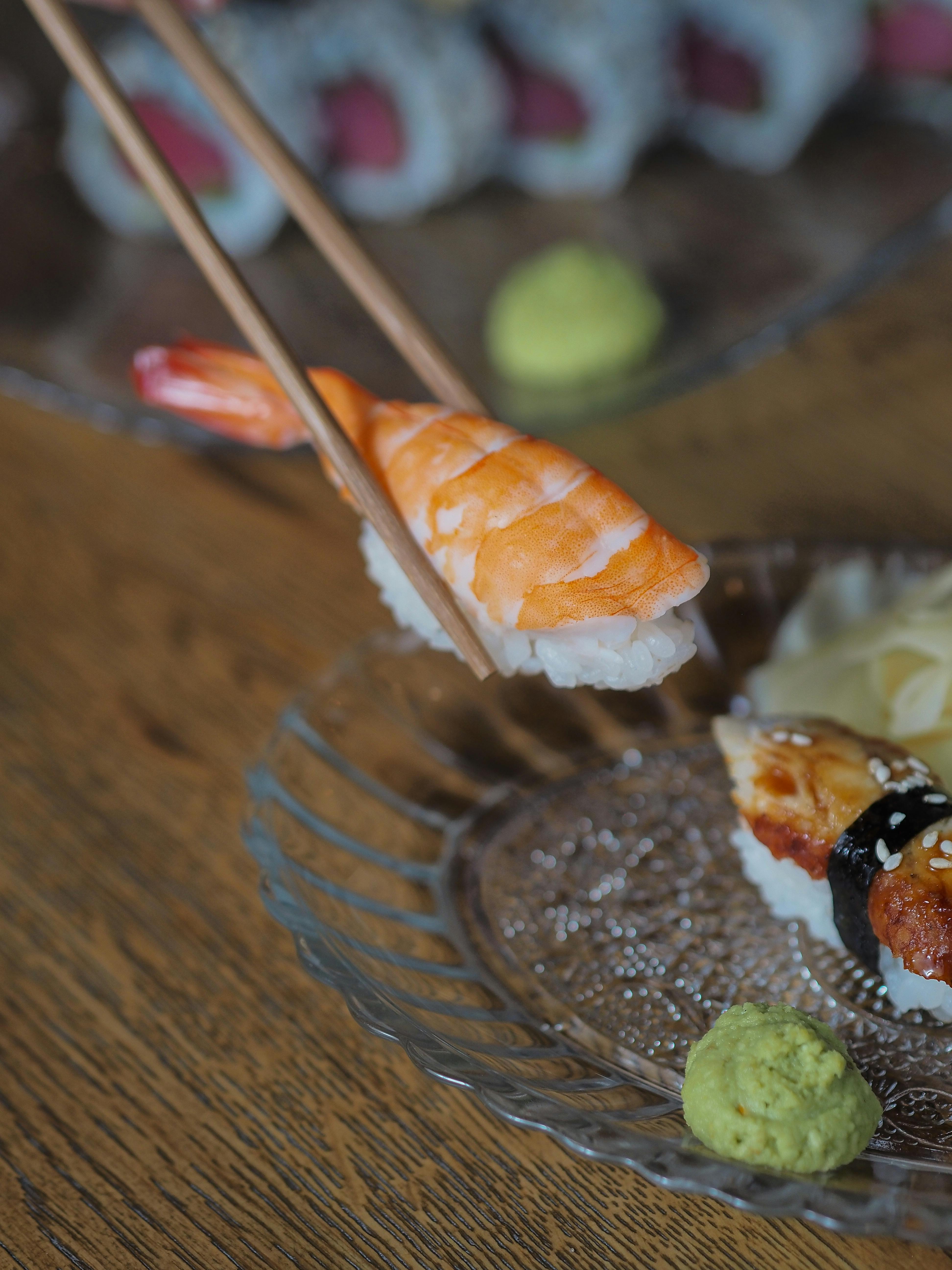 Tic Tac Toe of Sushi and Chopsticks · Free Stock Photo
