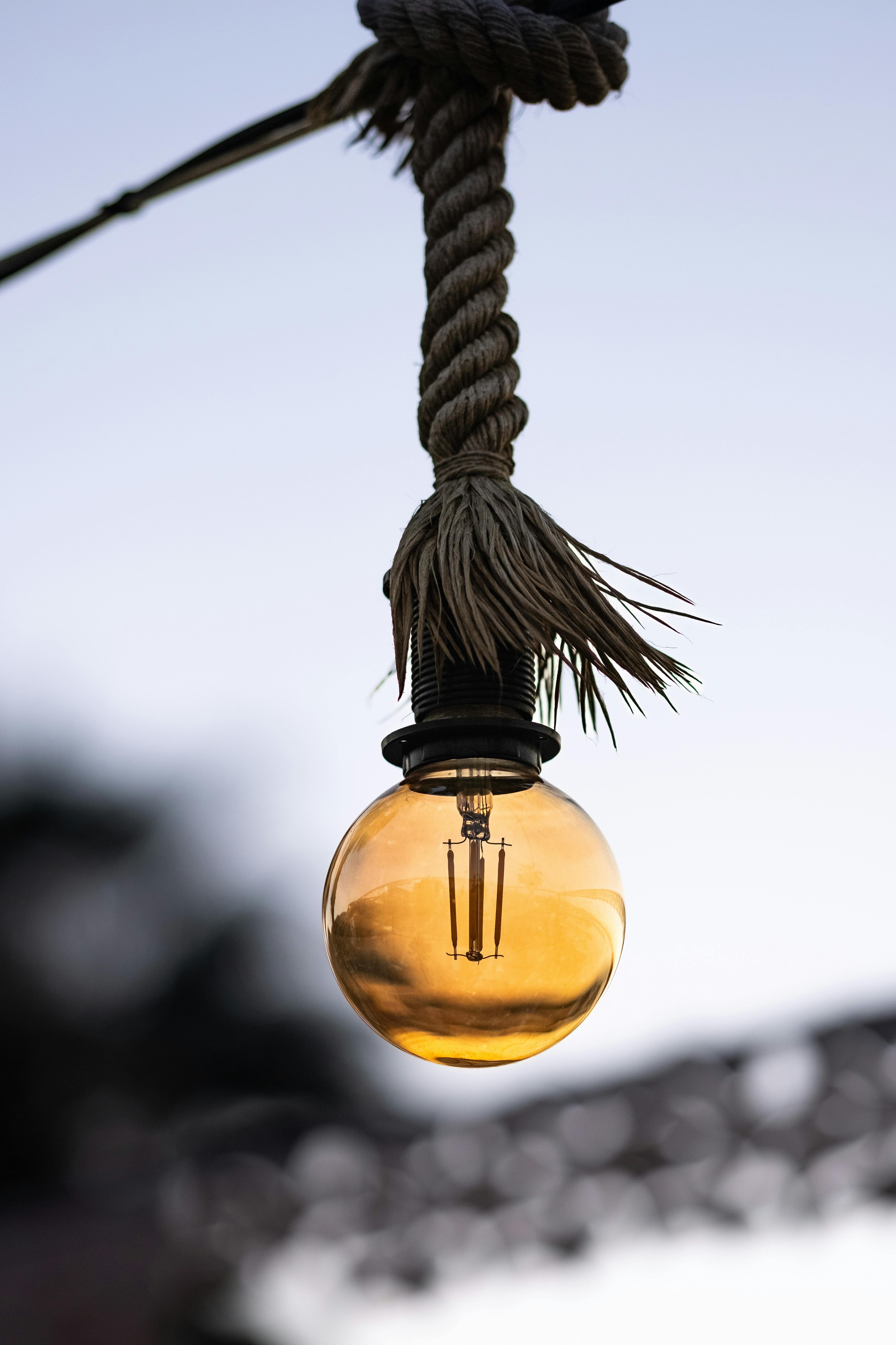 Light Bulb on String · Free Stock Photo