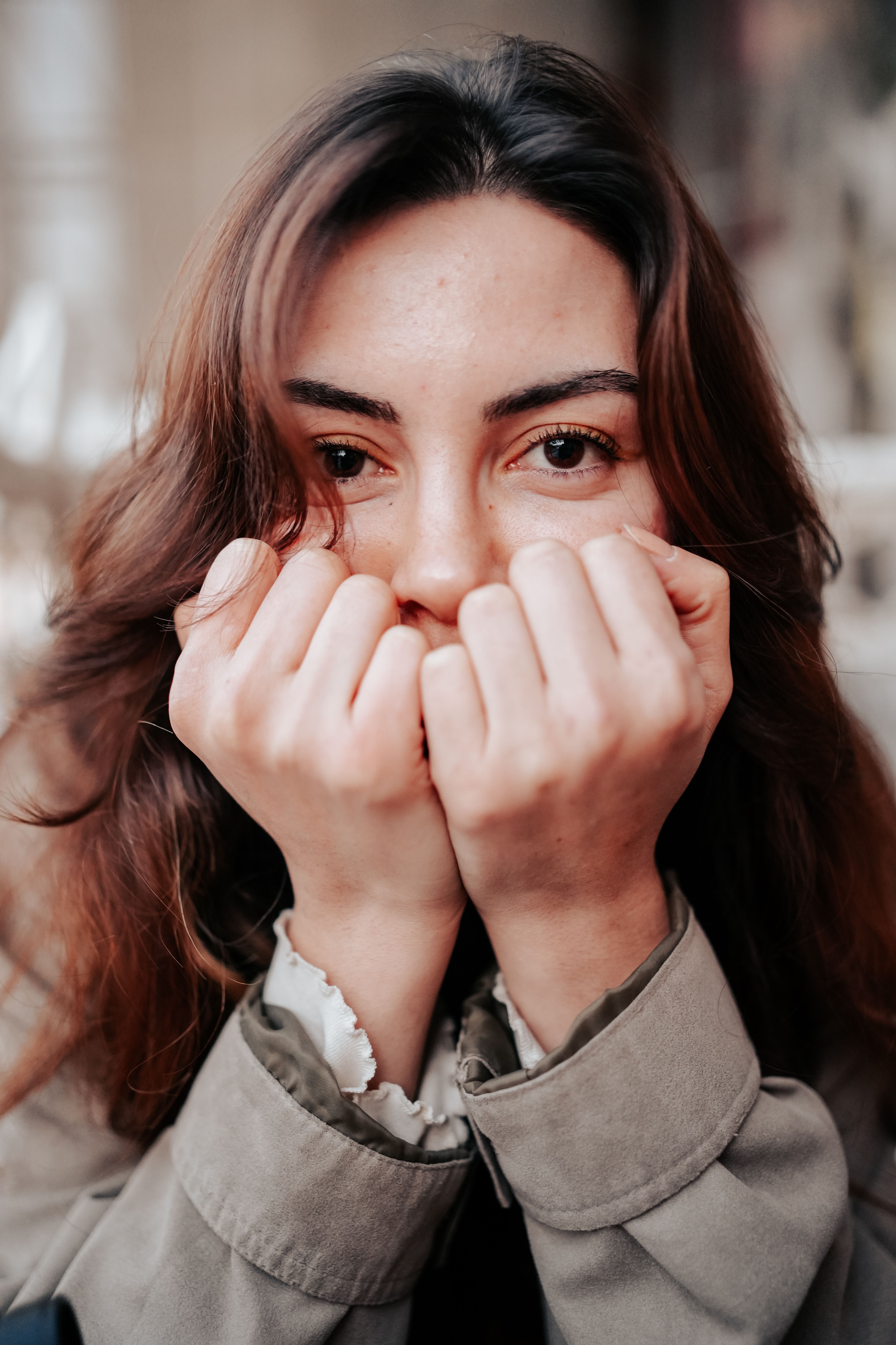 Woman with Hands on Hair · Free Stock Photo