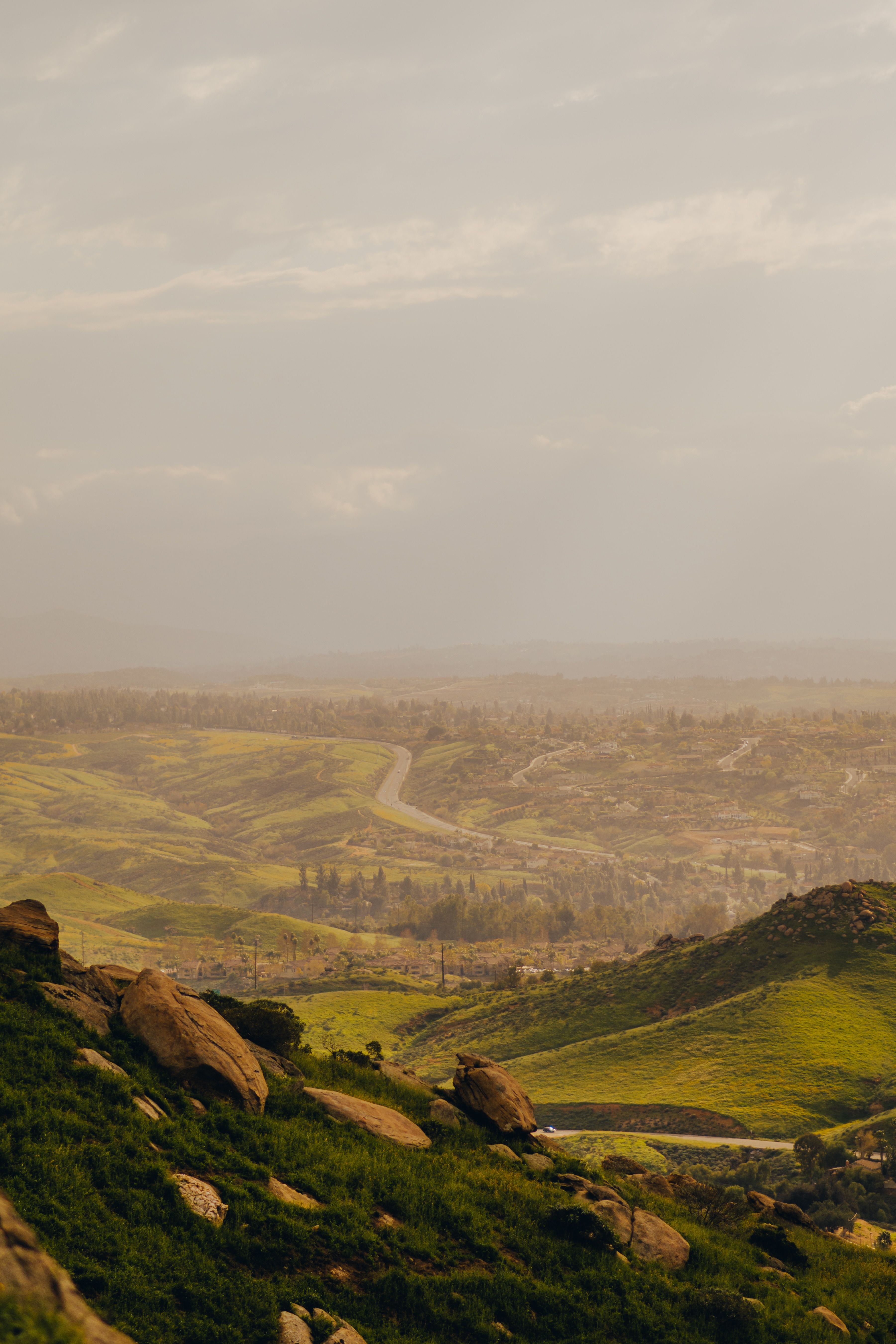 Landscape of Green Hills · Free Stock Photo