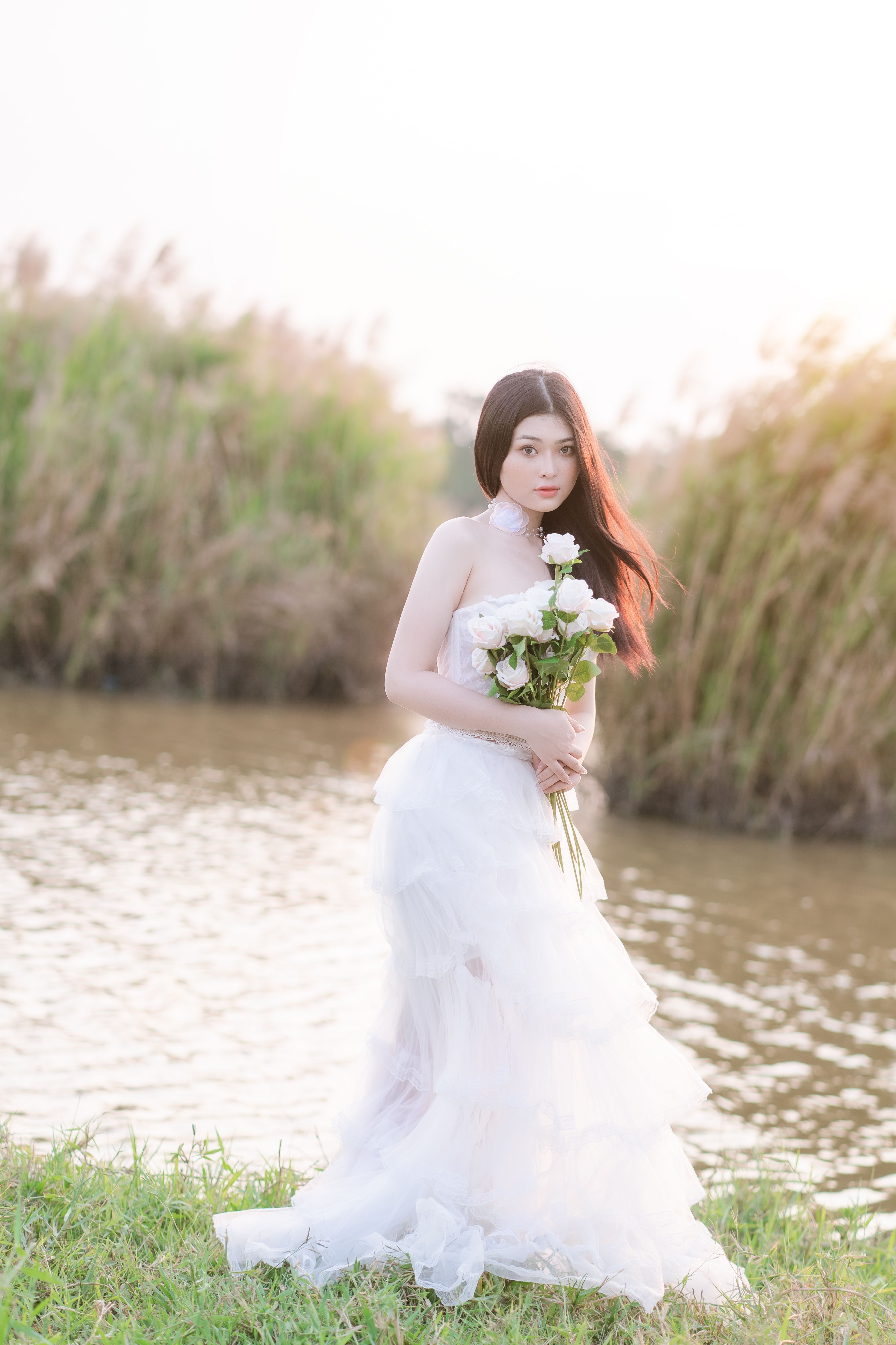 Bride Sitting on Couch · Free Stock Photo