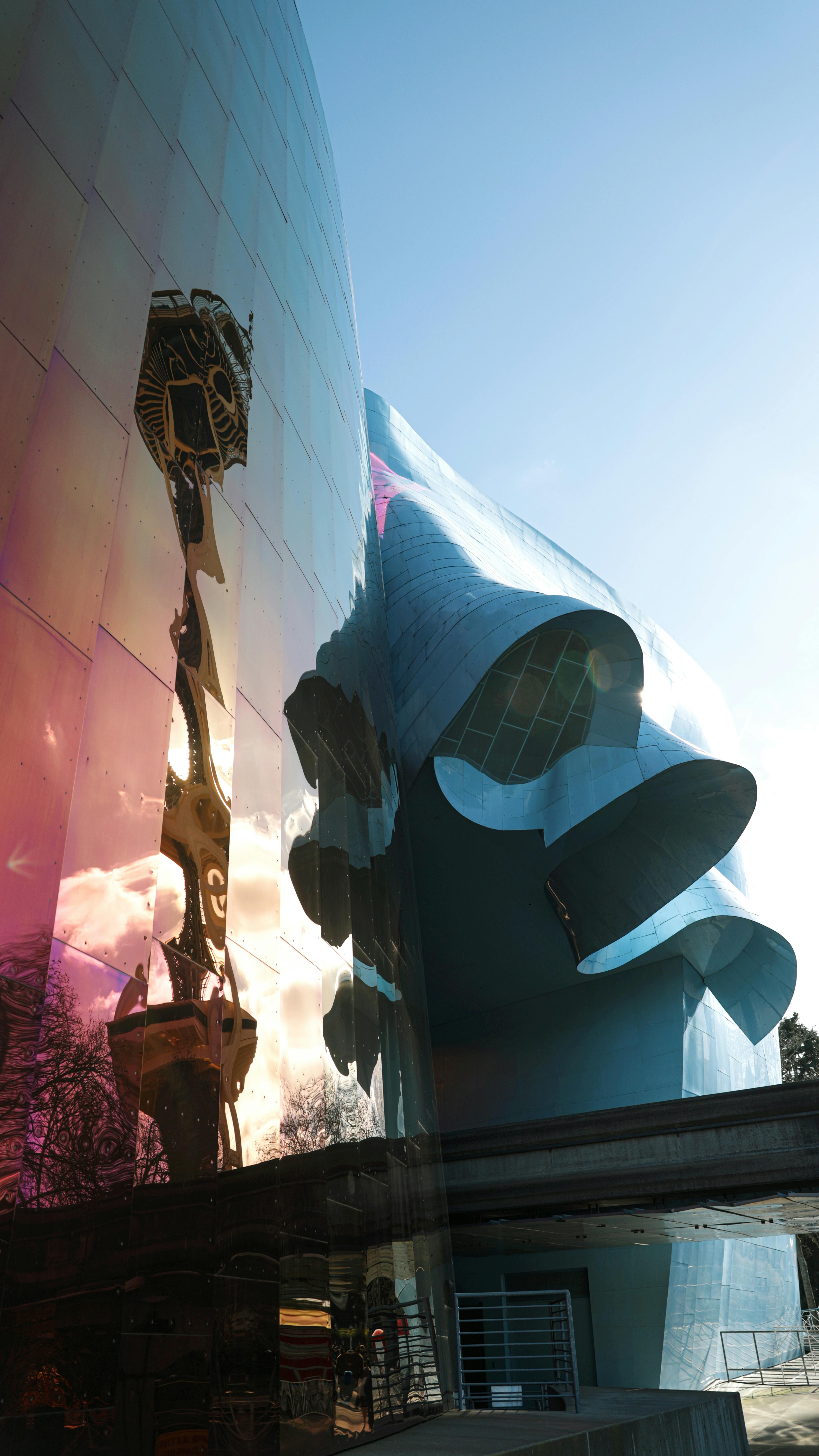 Gray, Metal Wall of Building · Free Stock Photo