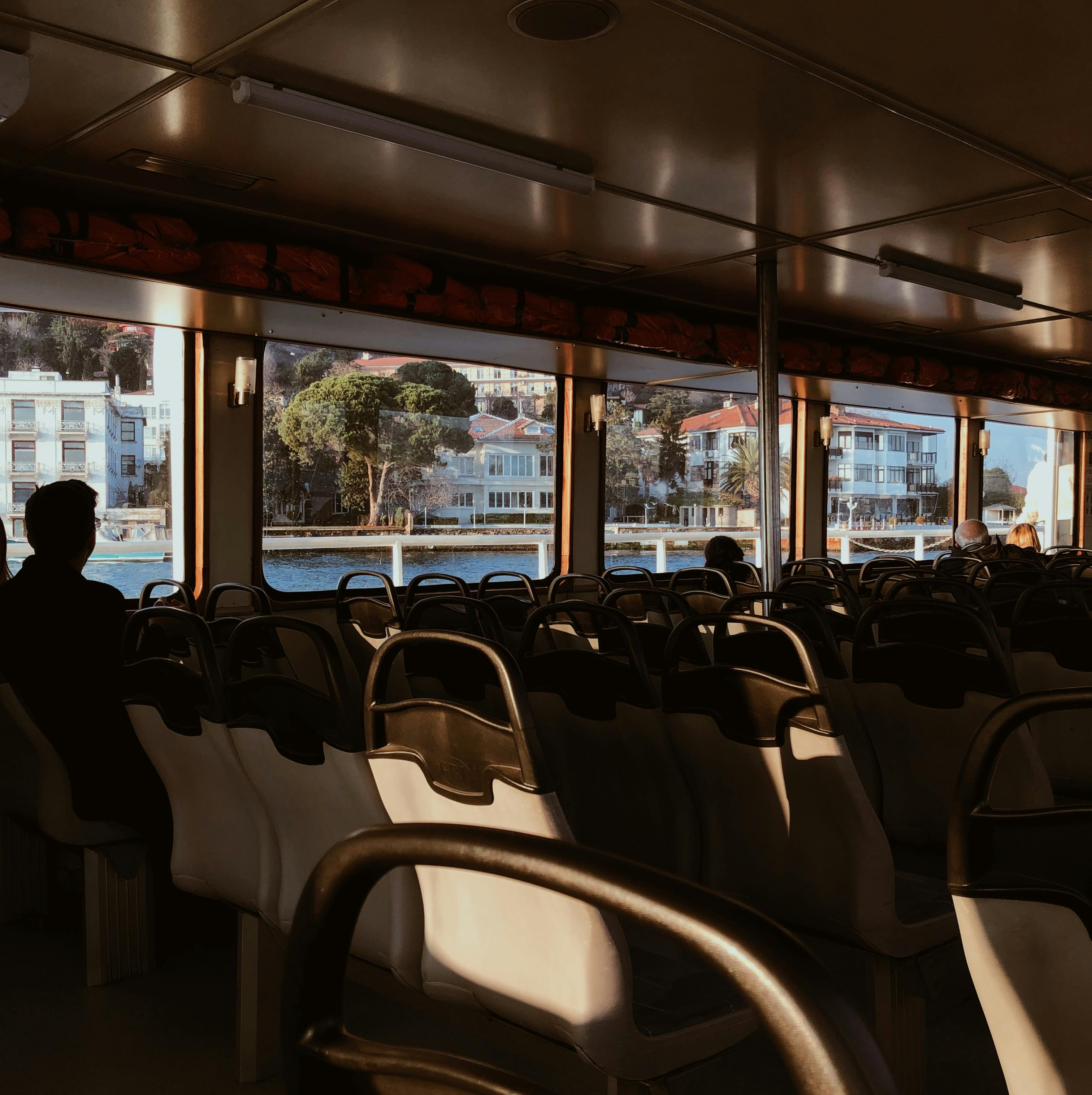 Water Bus Interior with Empty Seats · Free Stock Photo