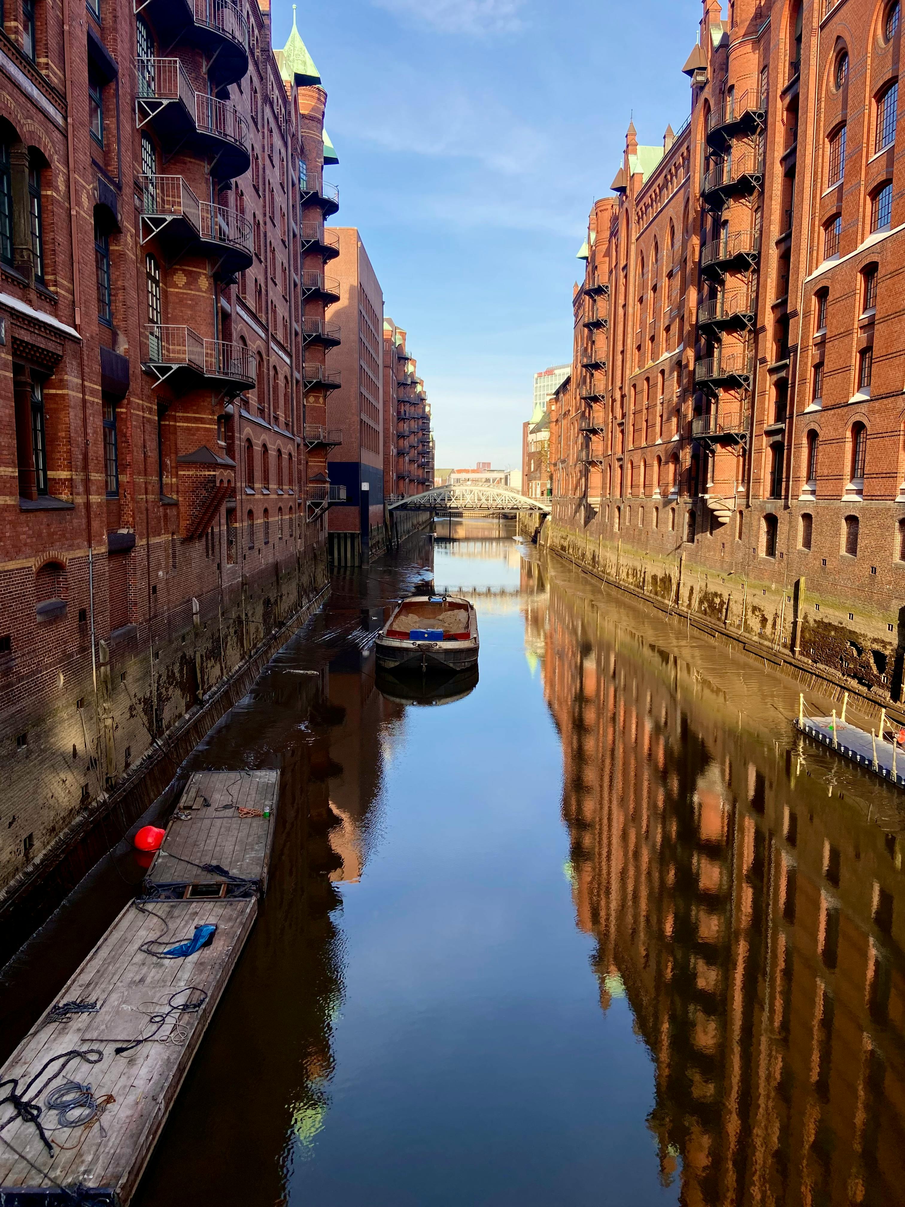 Water Canal Between Buildings · Free Stock Photo
