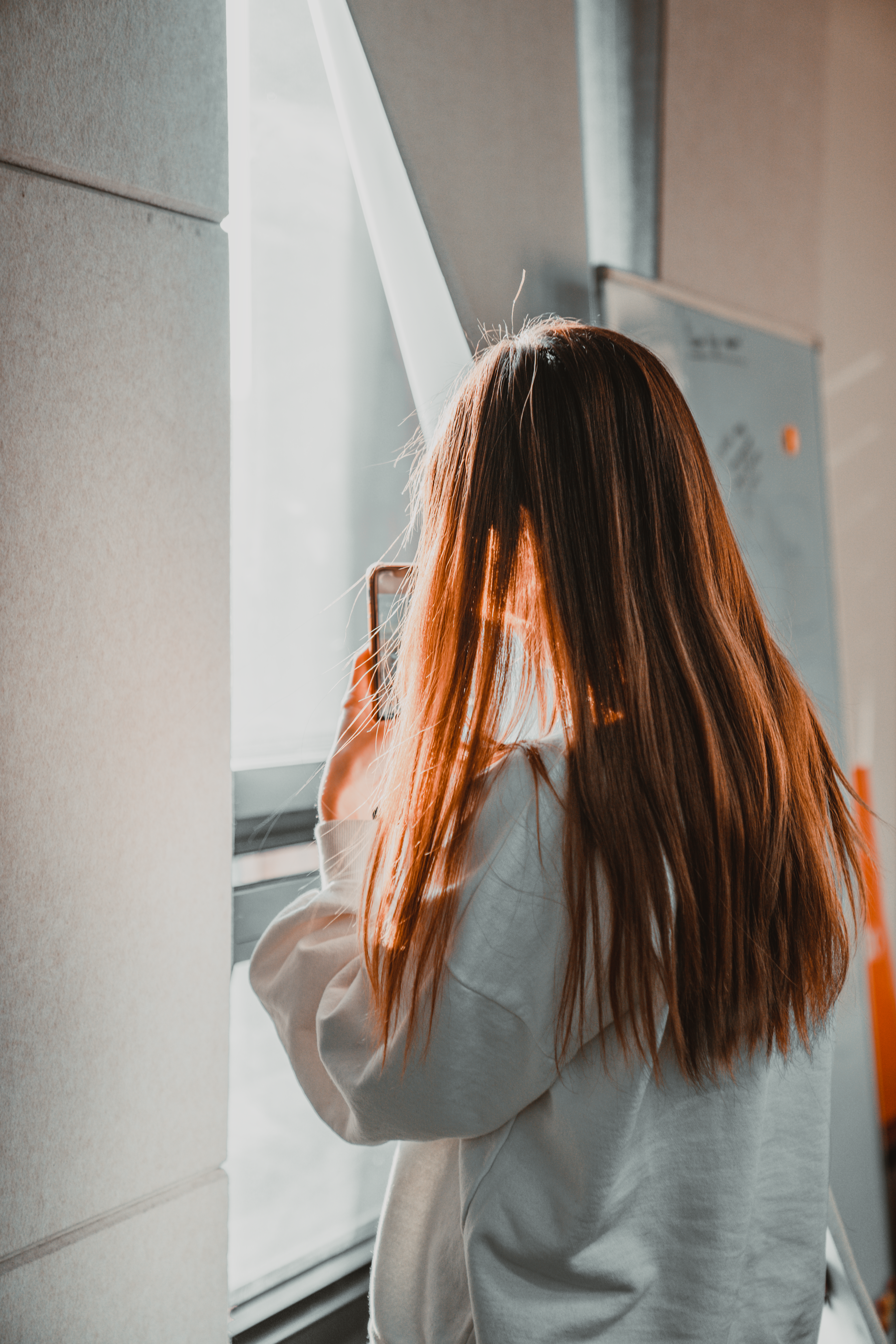 Woman Standing by Window · Free Stock Photo