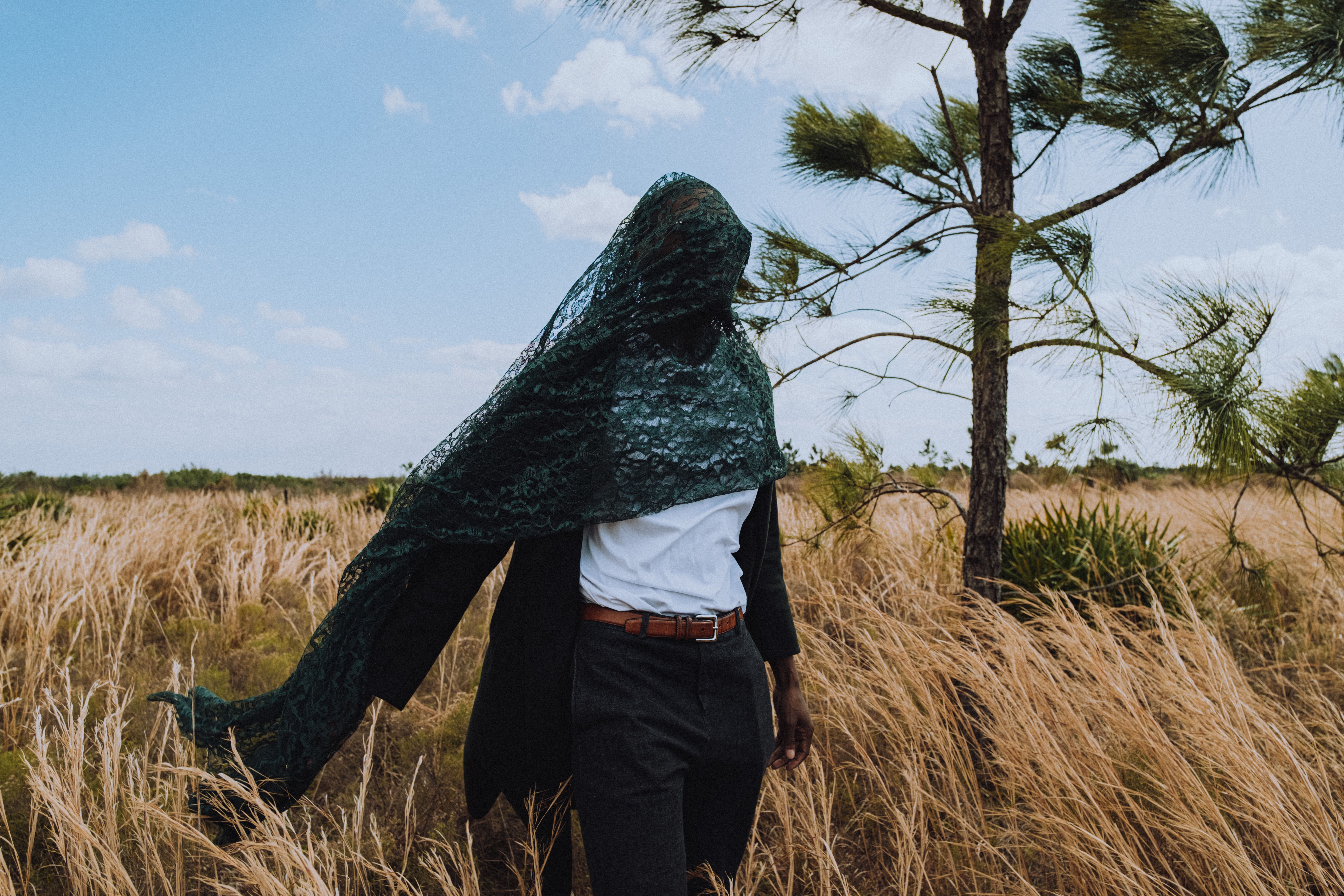 Man with Black Veil of Face · Free Stock Photo