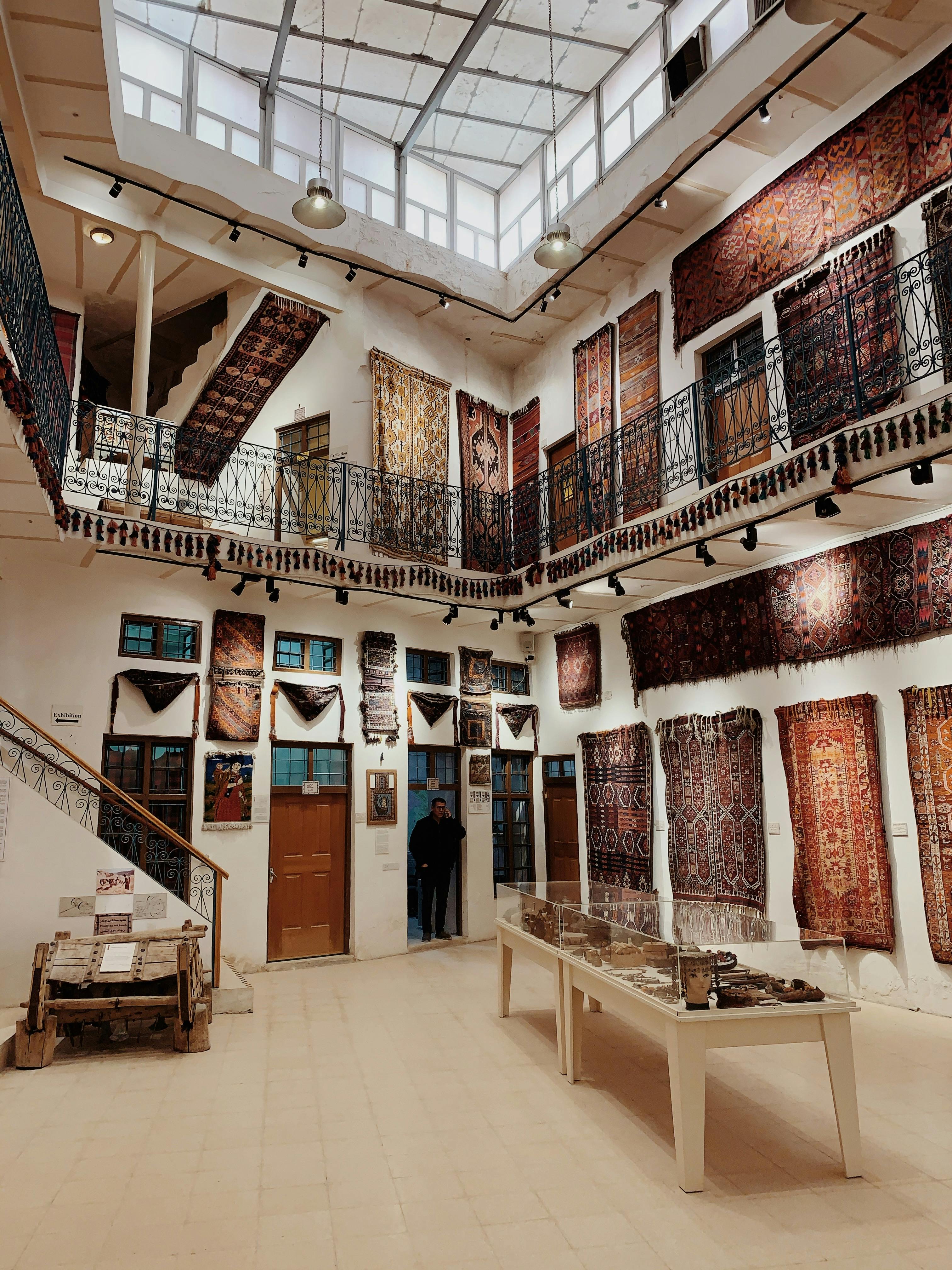 Exhibition of Carpets in Museum · Free Stock Photo