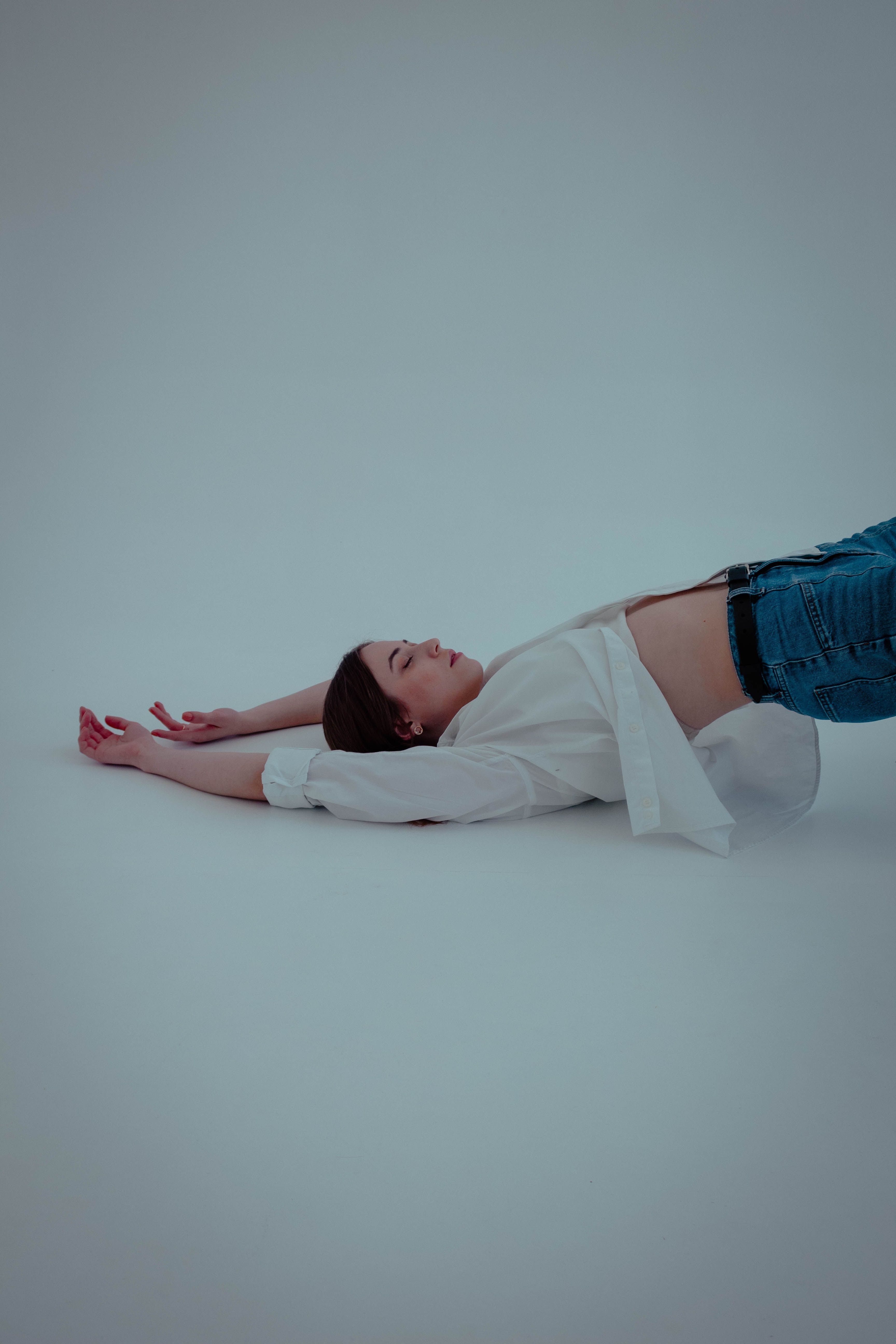Woman Lying on the Floor · Free Stock Photo