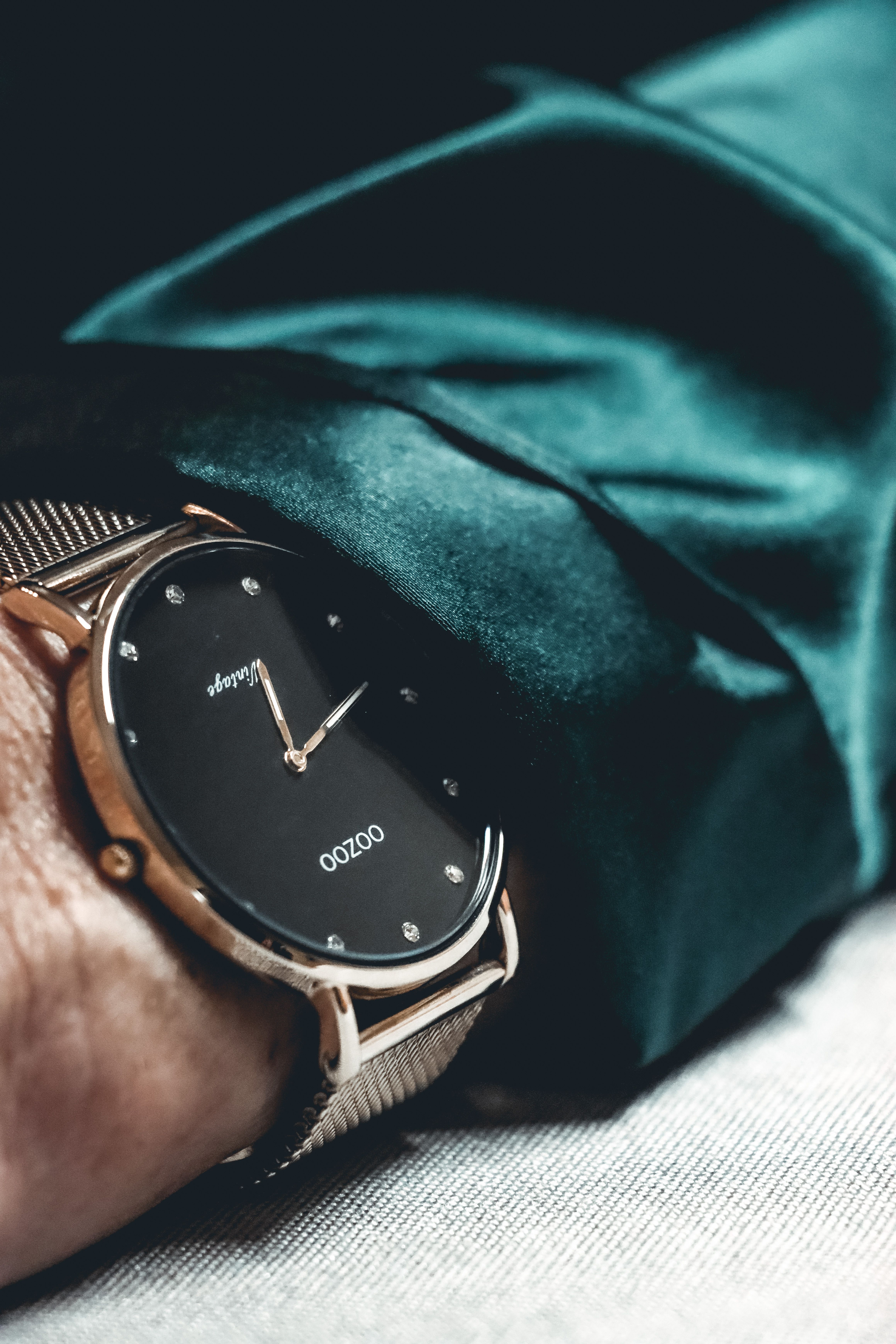 Gold Analog Watch at 10 10 · Free Stock Photo