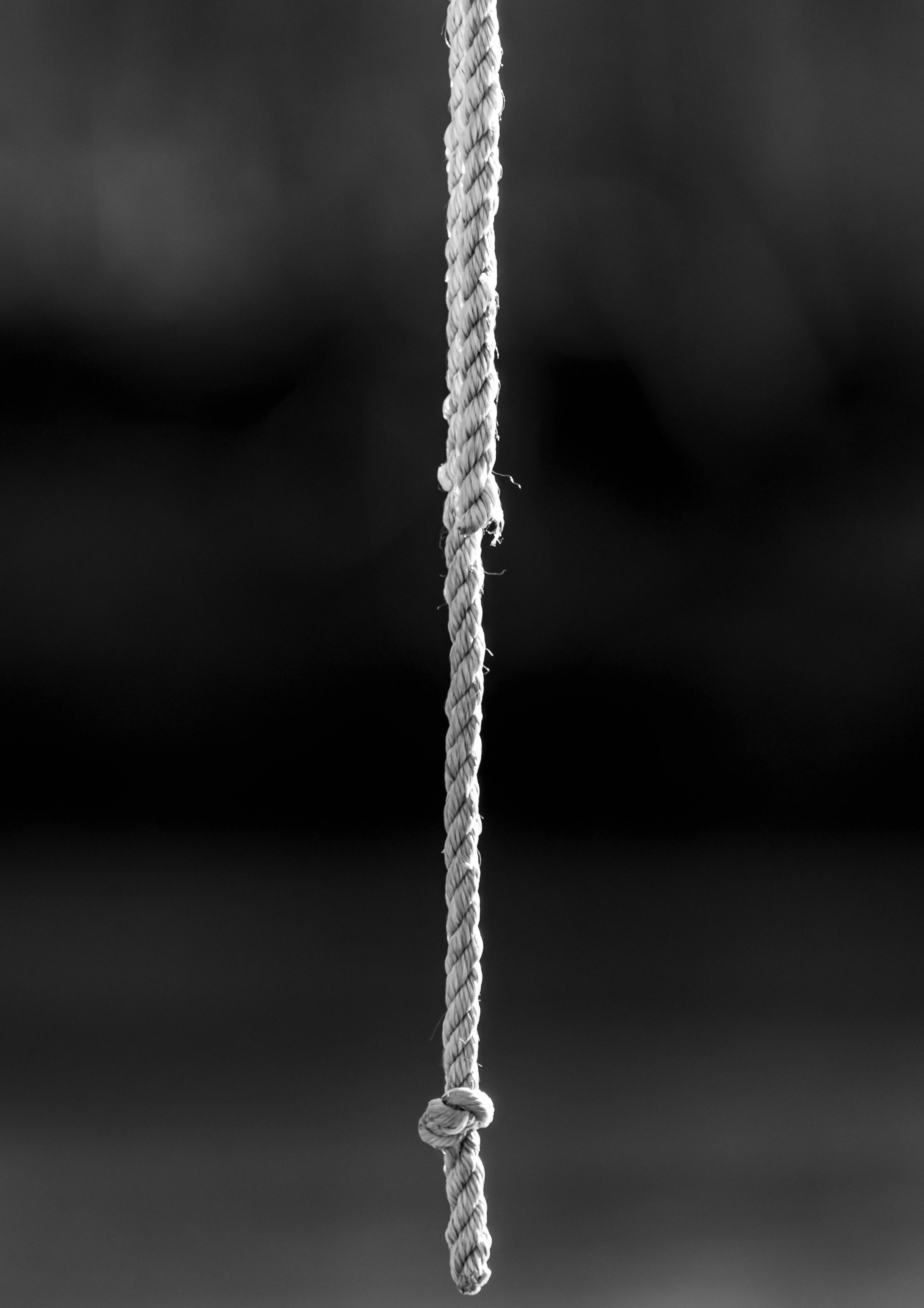Black and White Photo of a Rope · Free Stock Photo