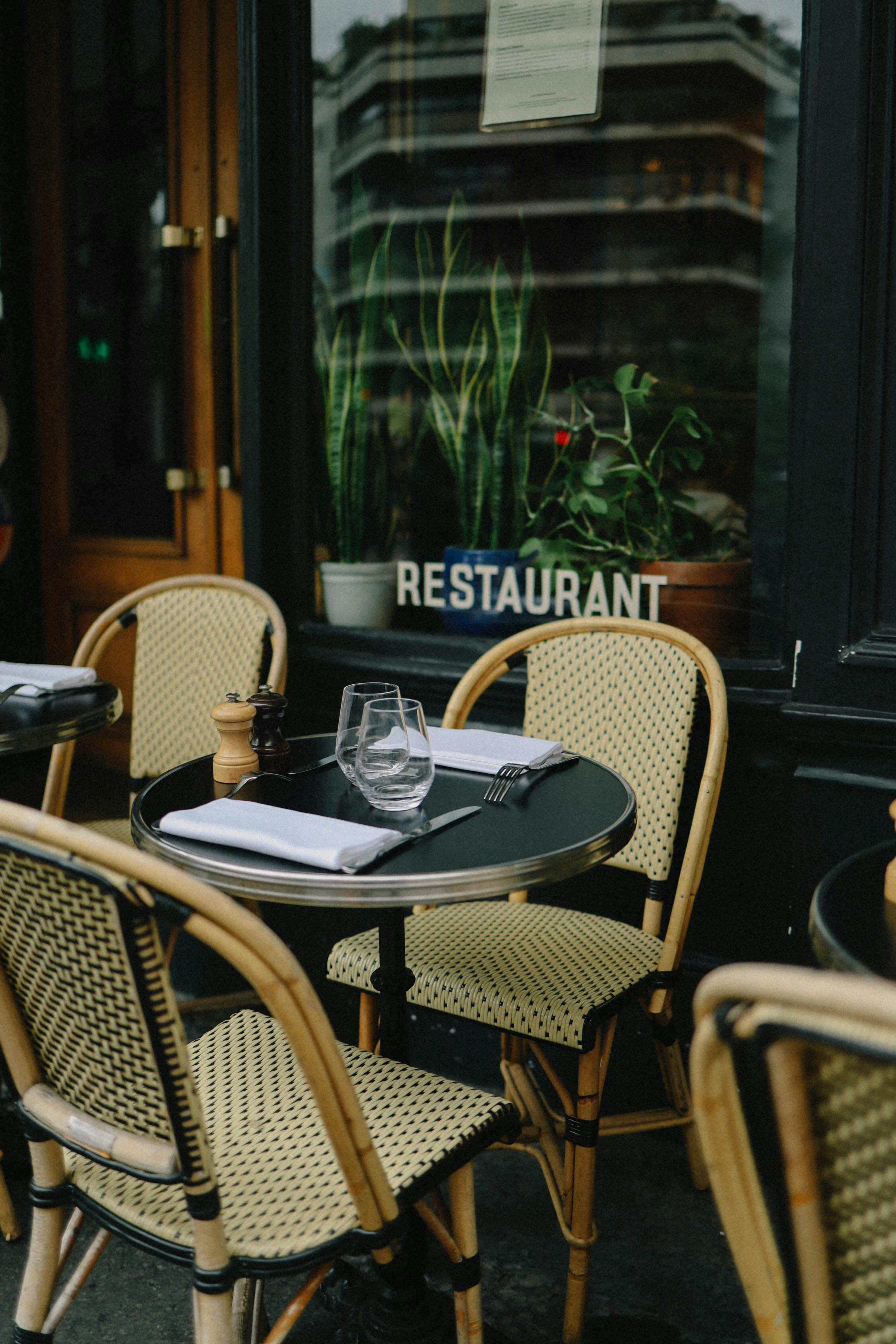 Restaurant Sidewalk Table · Free Stock Photo