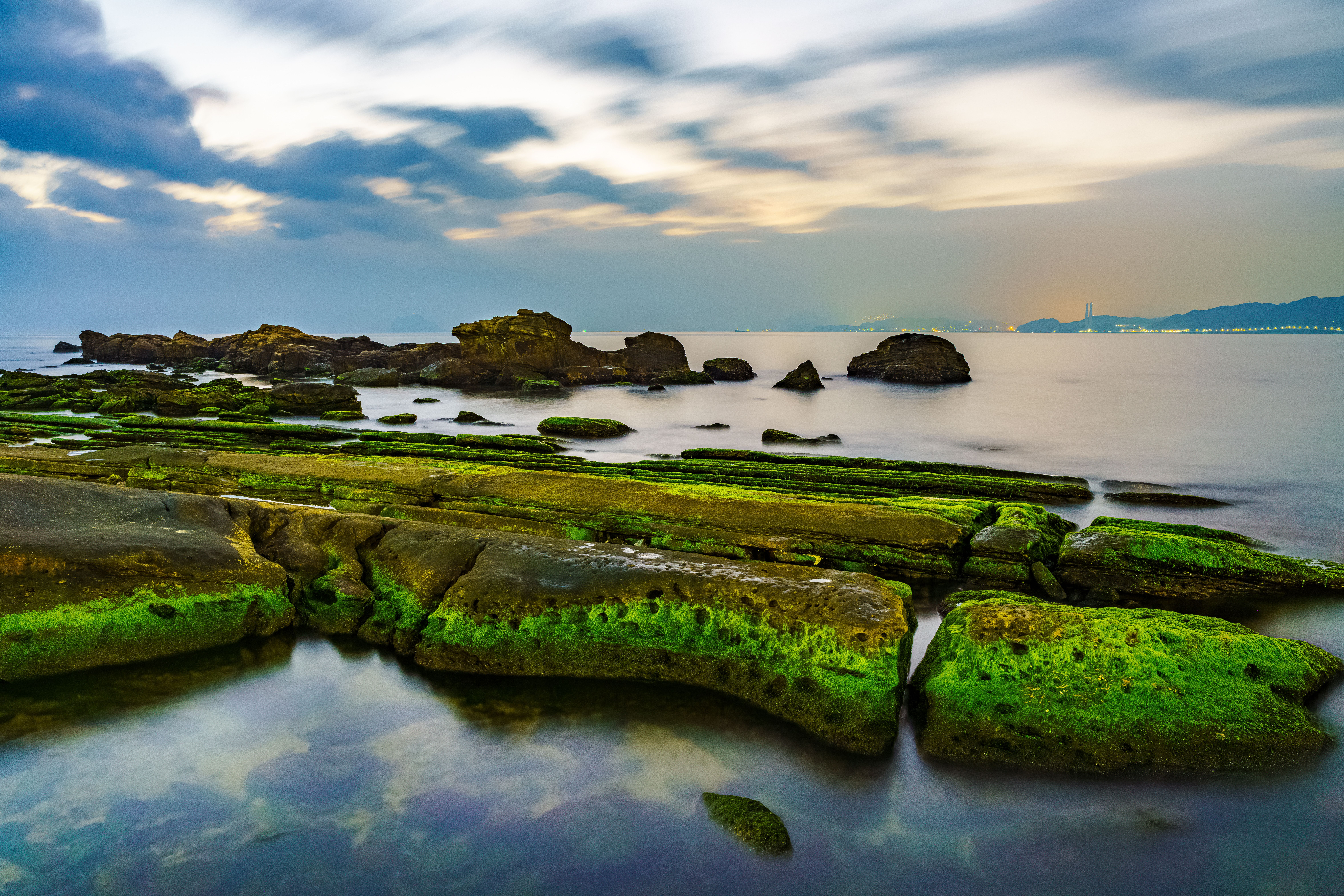Stones Covered in Moss on the Seashore · Free Stock Photo