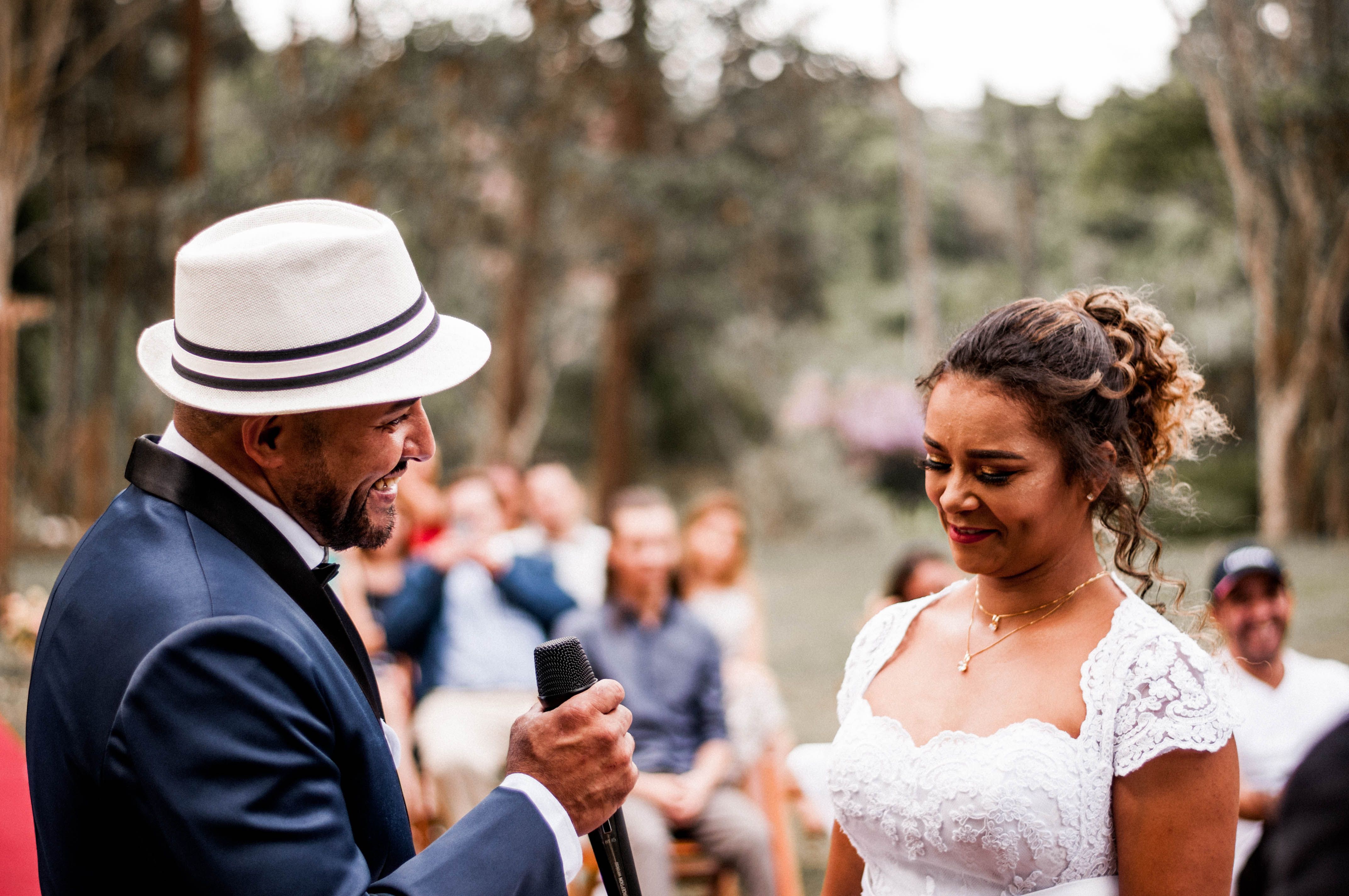 Bride and Groom during the Wedding Ceremony · Free Stock Photo