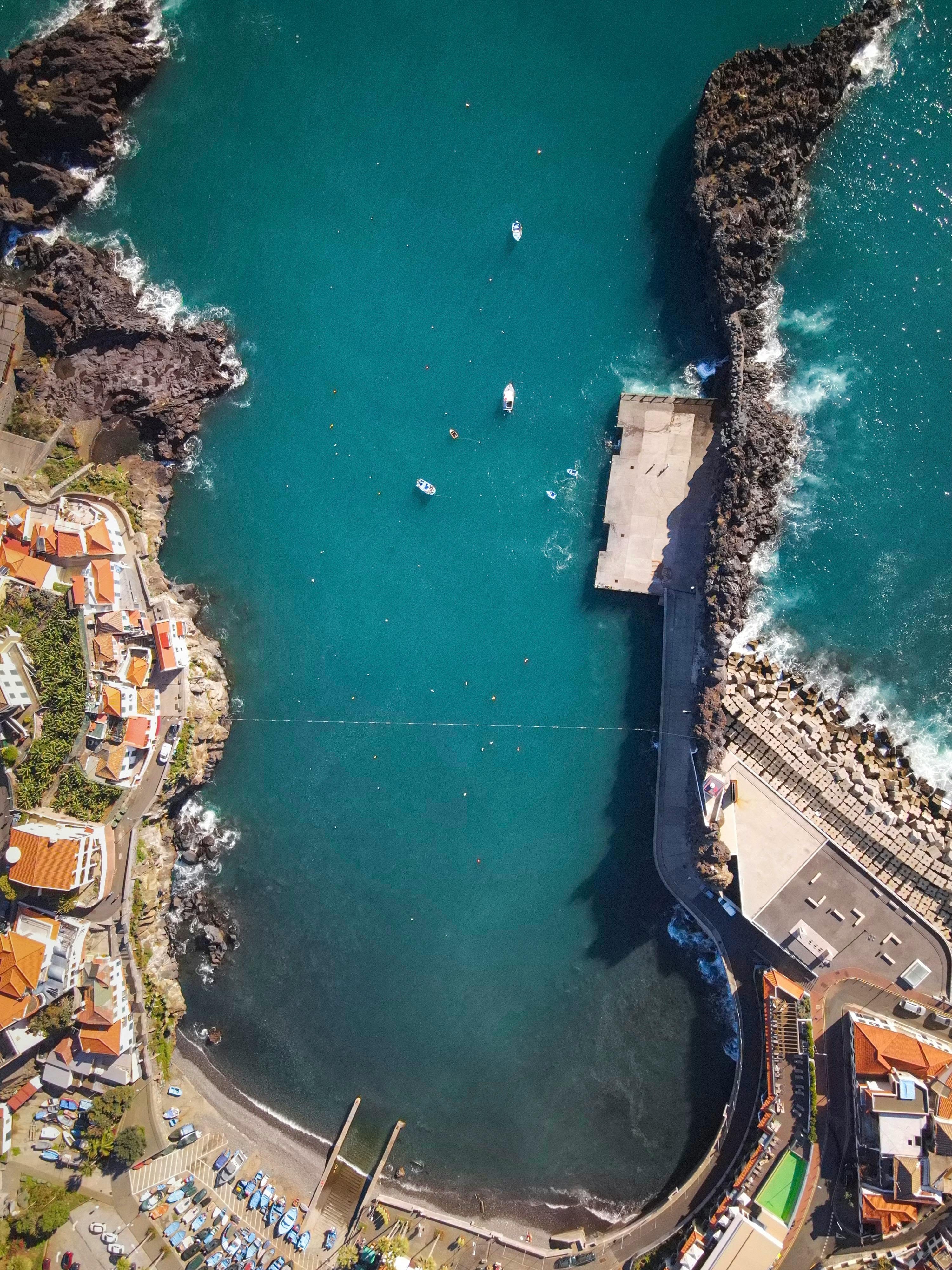 Top View of Boats in the Harbor · Free Stock Photo