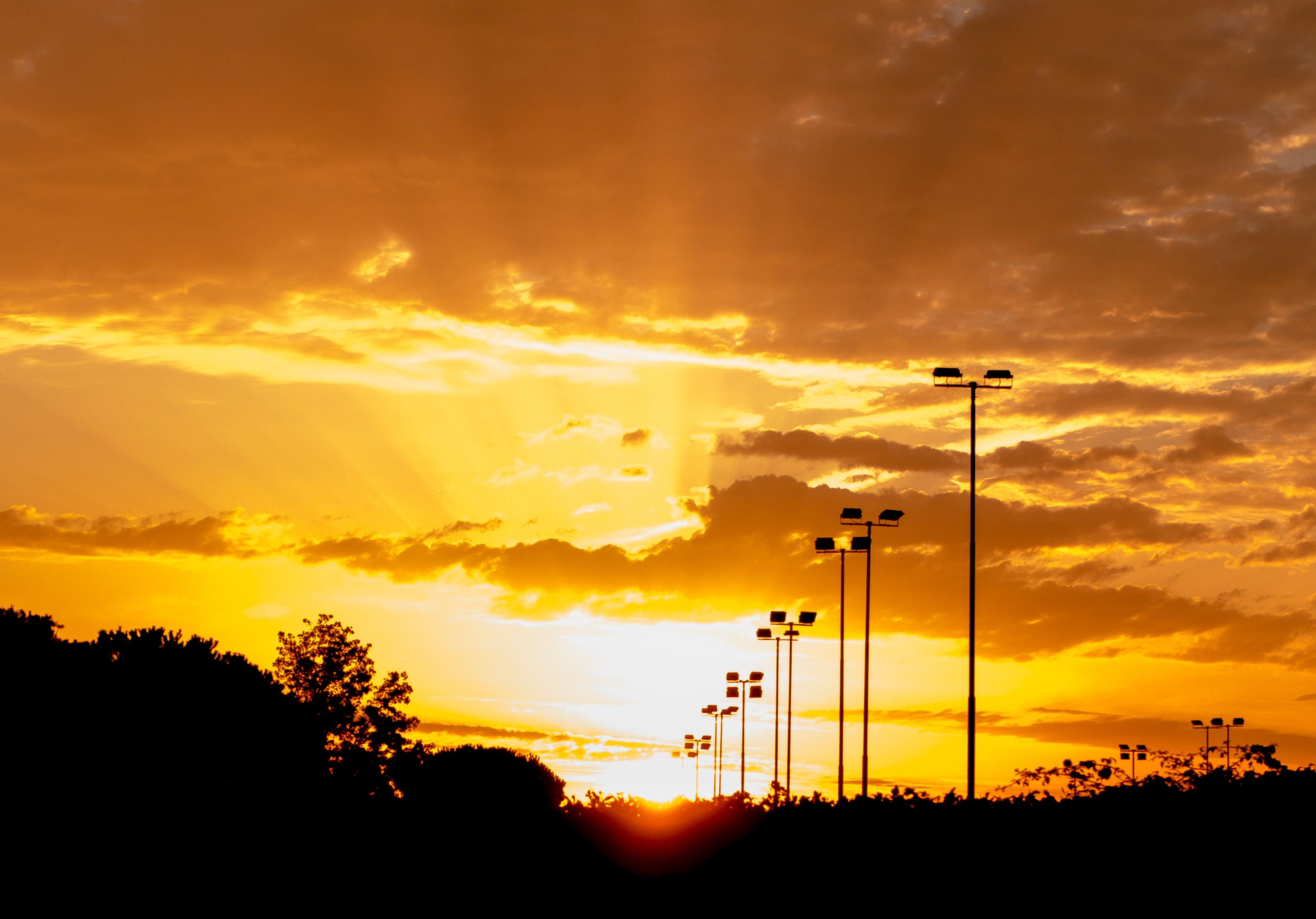 Street Lights during Sunset · Free Stock Photo