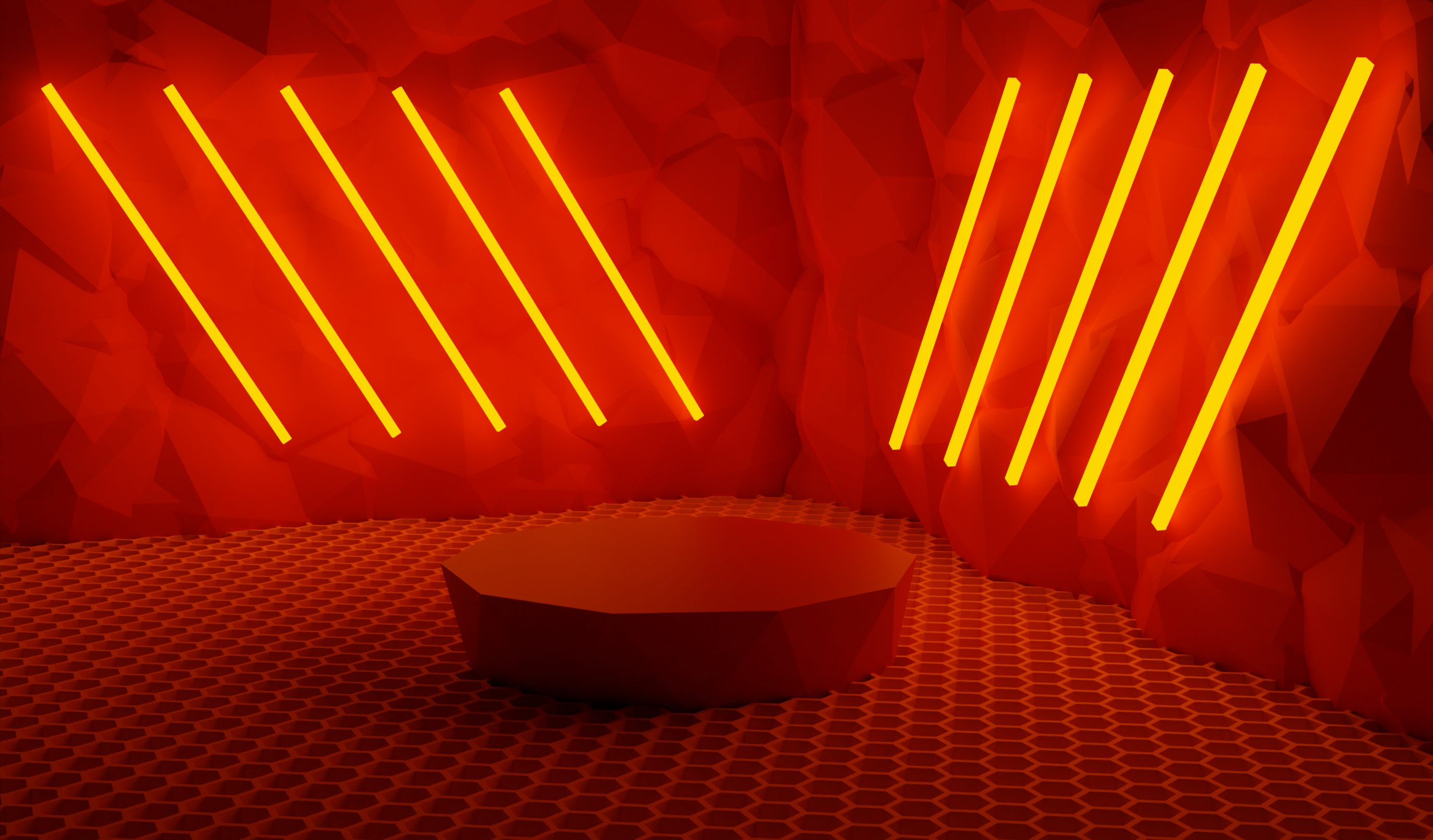 Red Illuminated Abstract Interior · Free Stock Photo