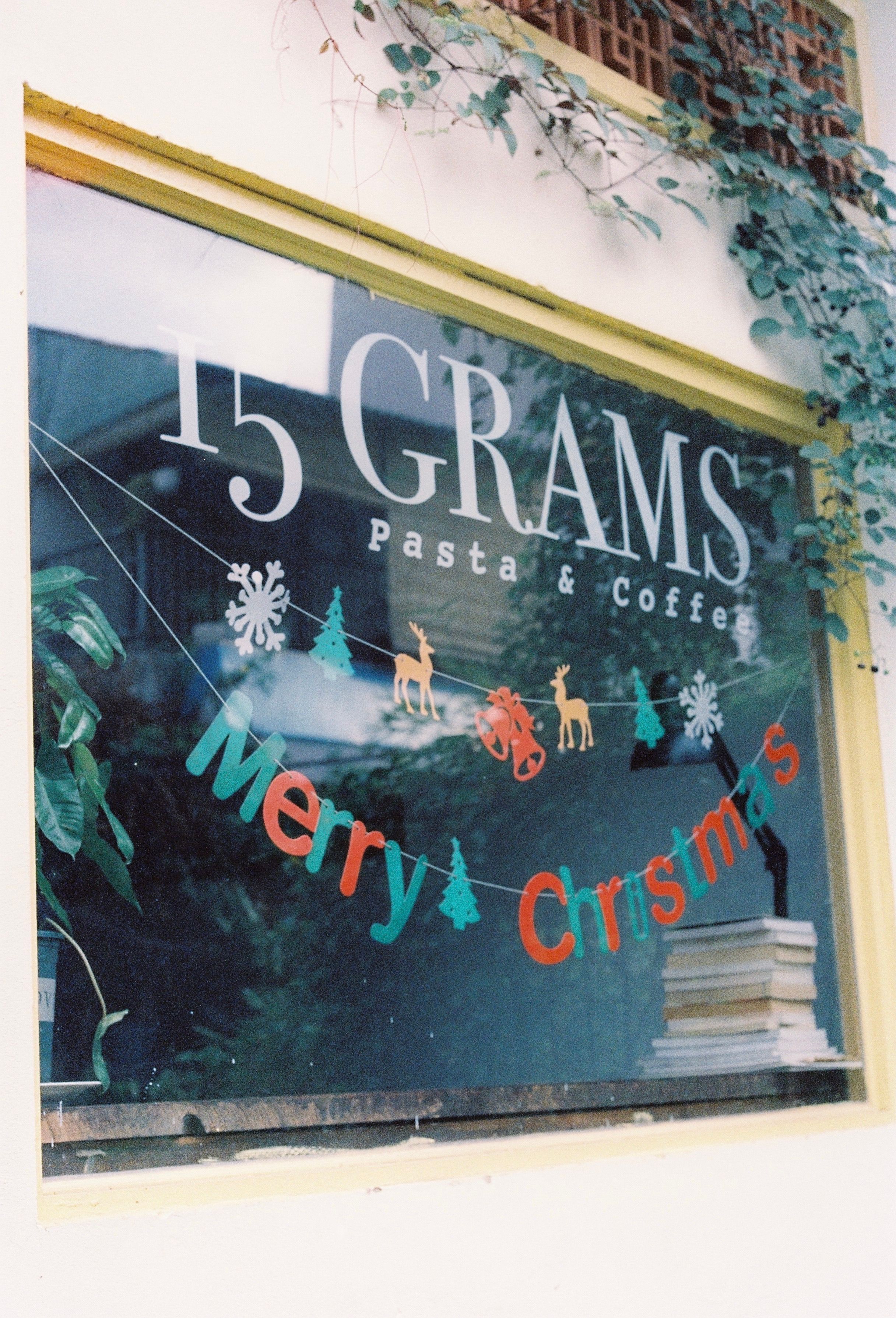 Restaurant Window with Christmas Greetings · Free Stock Photo