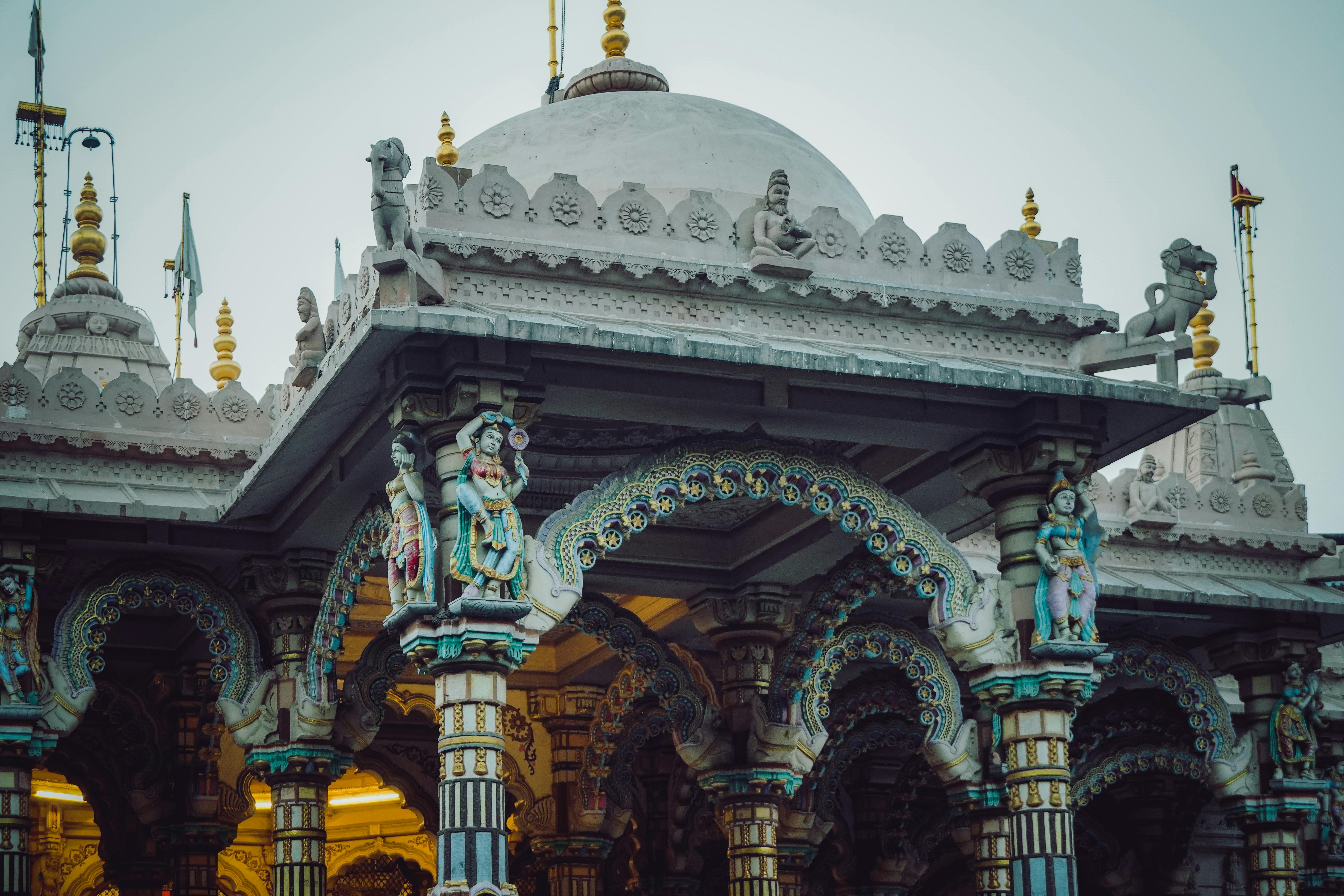 A Shrine Exterior with Sculptures · Free Stock Photo