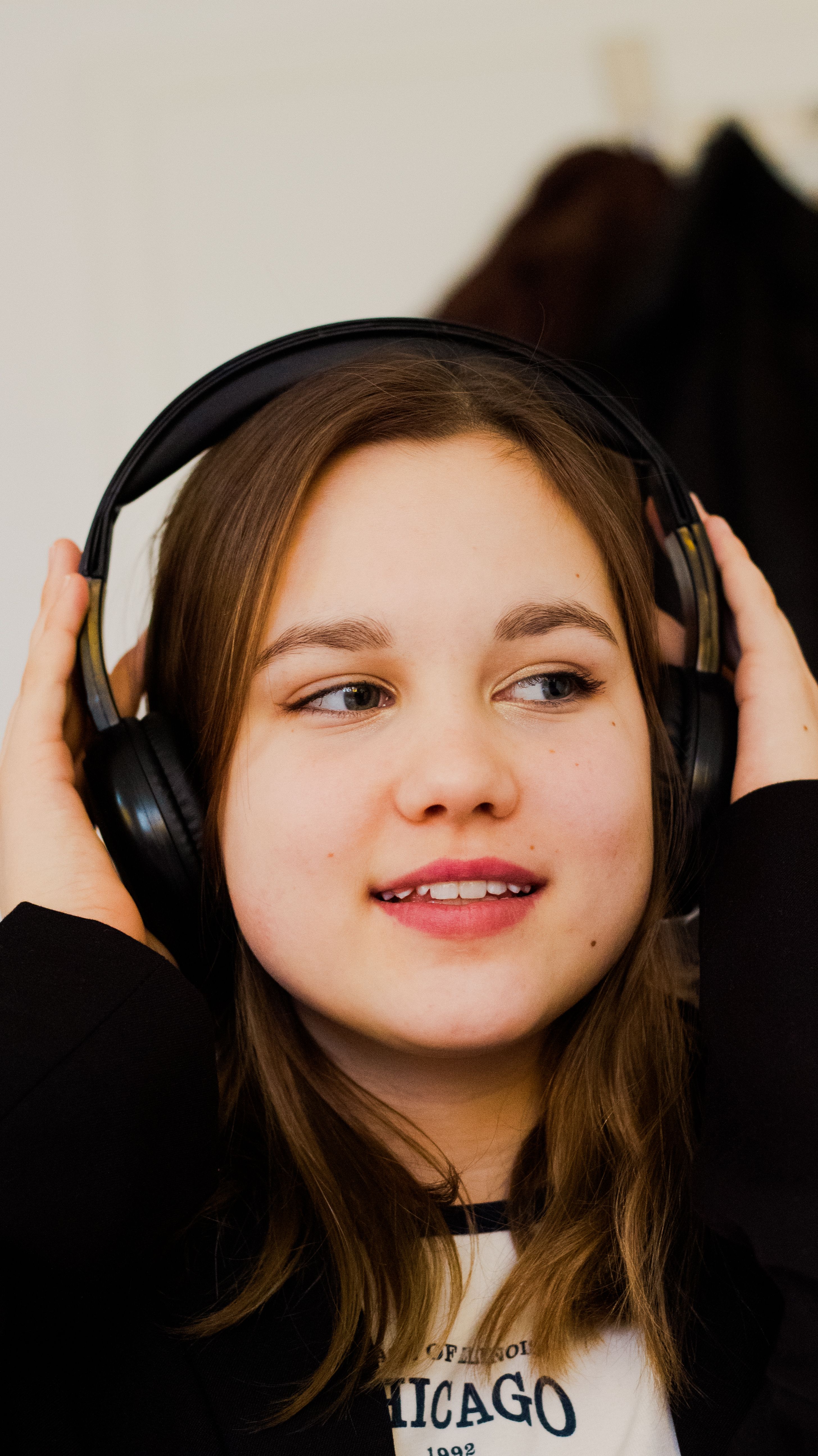 Woman Wearing Black On-ear Headphones · Free Stock Photo