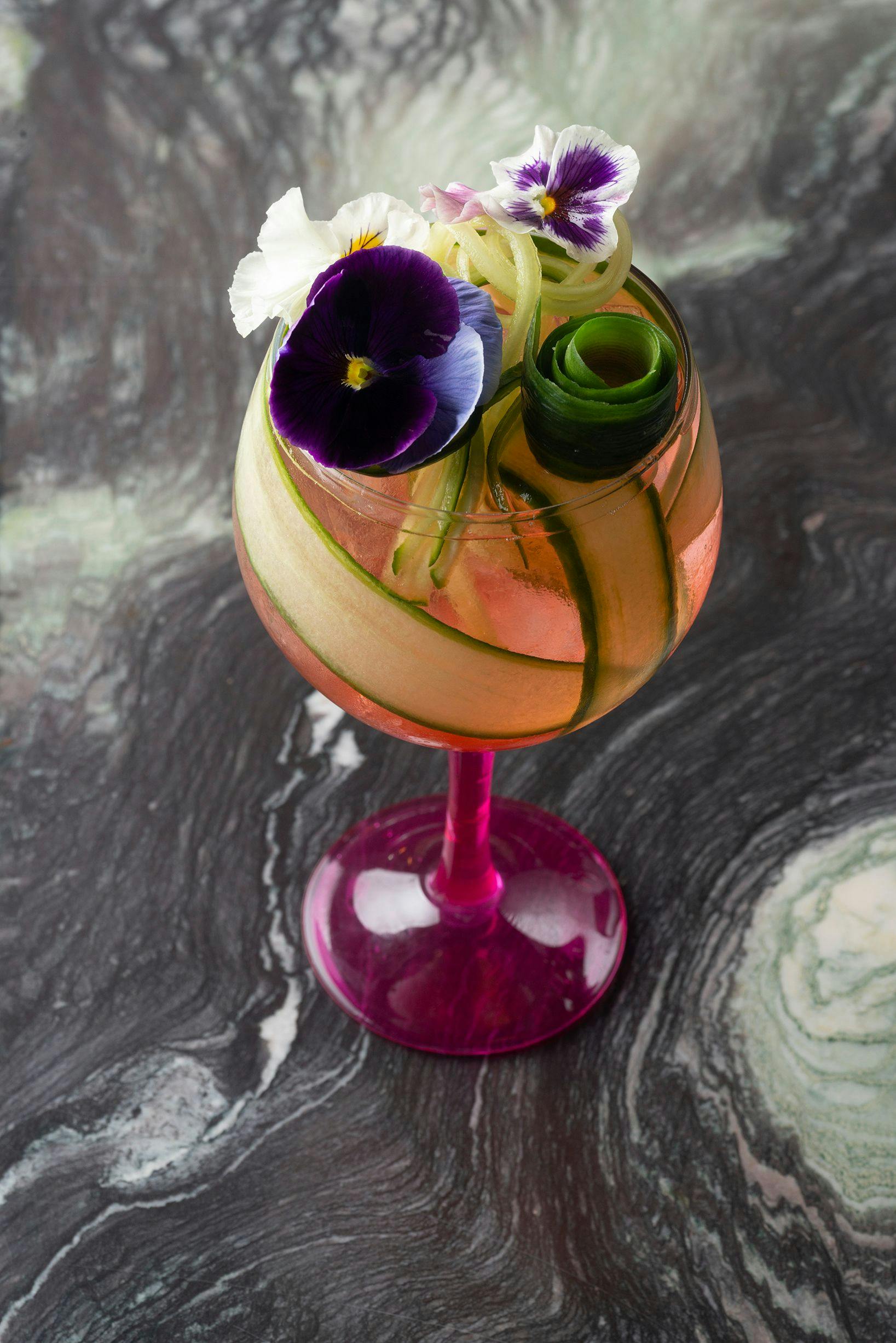 Cocktail with Flowers · Free Stock Photo