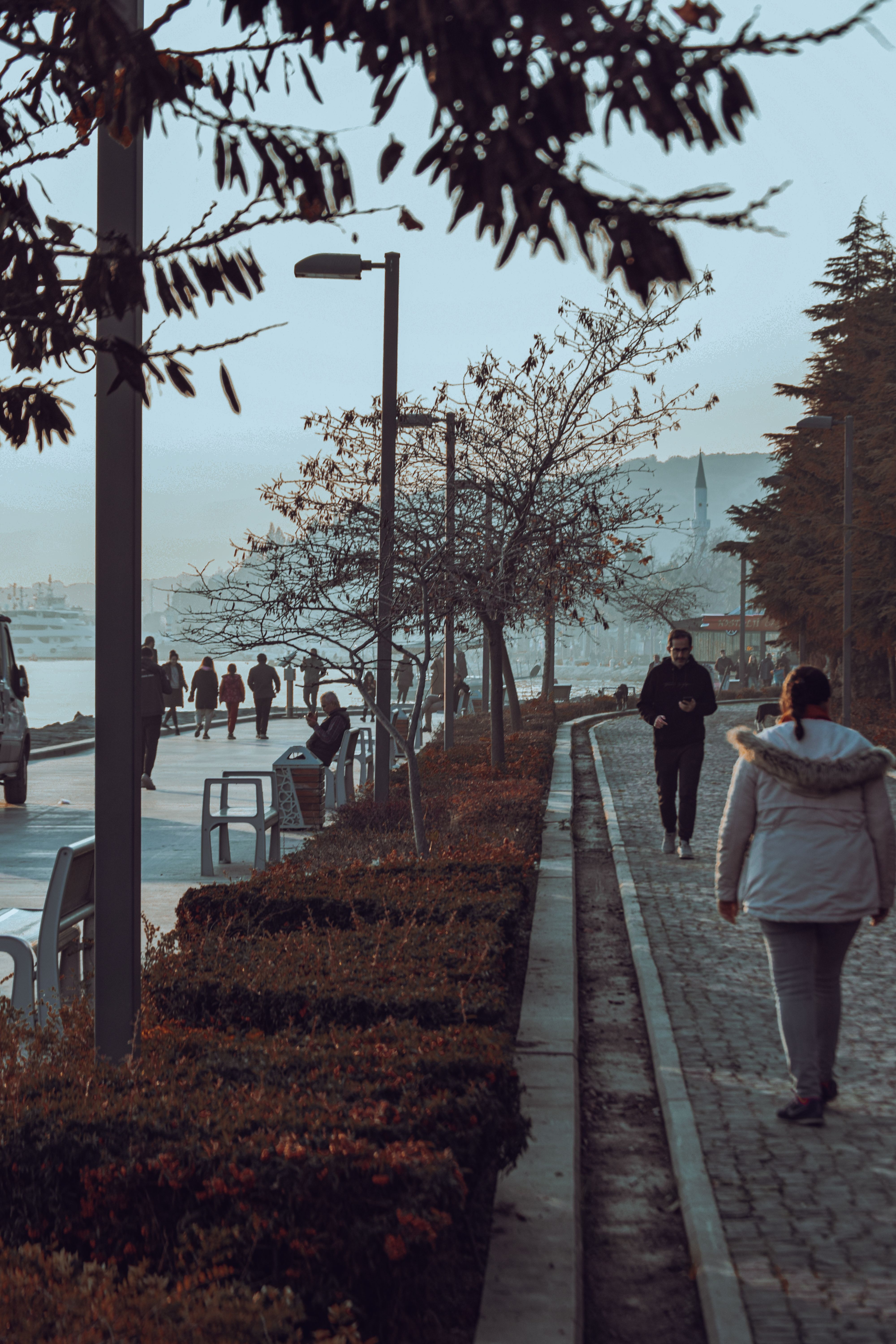 Girls Walking Together on a Promenade · Free Stock Photo