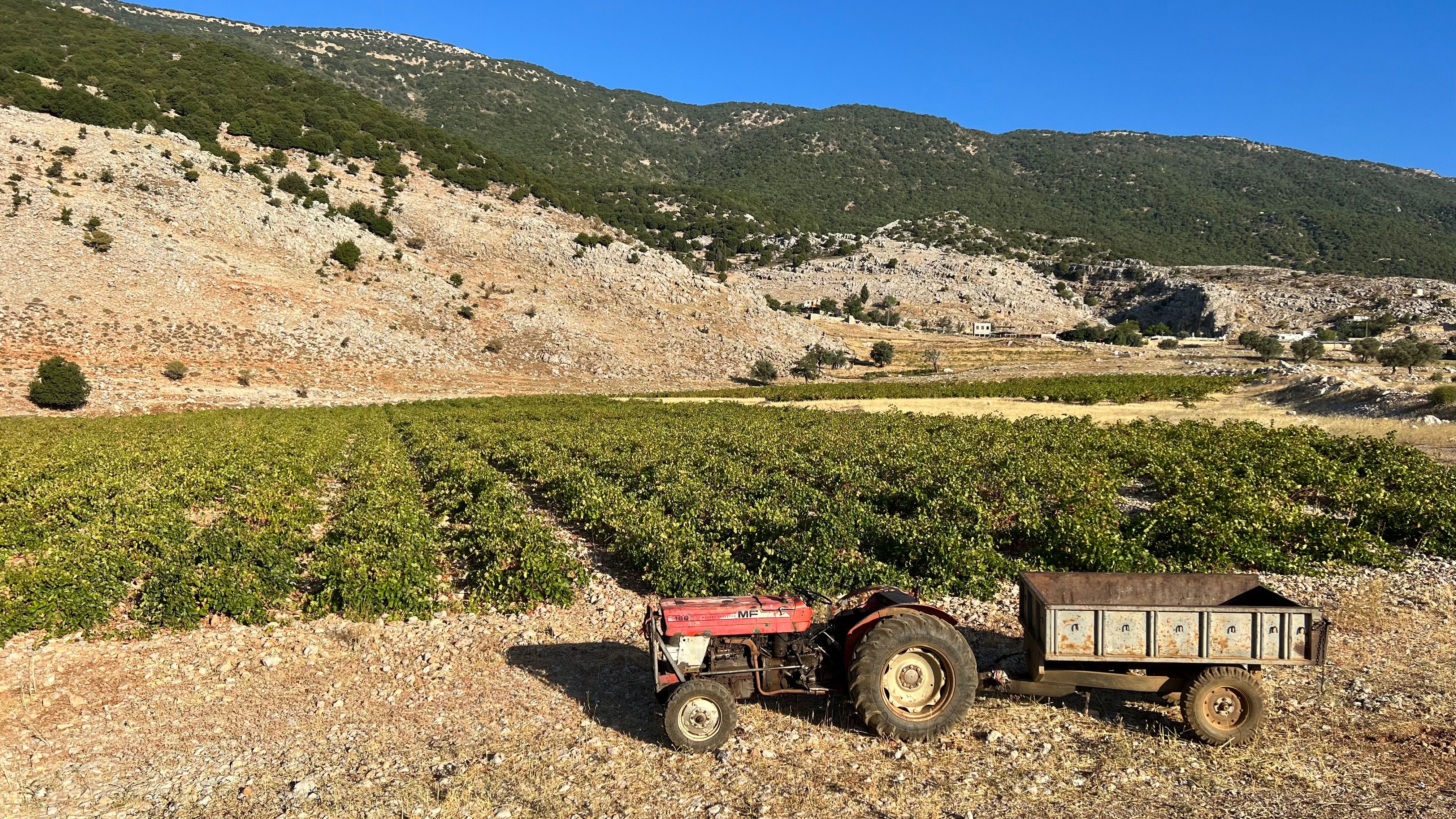 Tractor with Trailer on Rural Field · Free Stock Photo