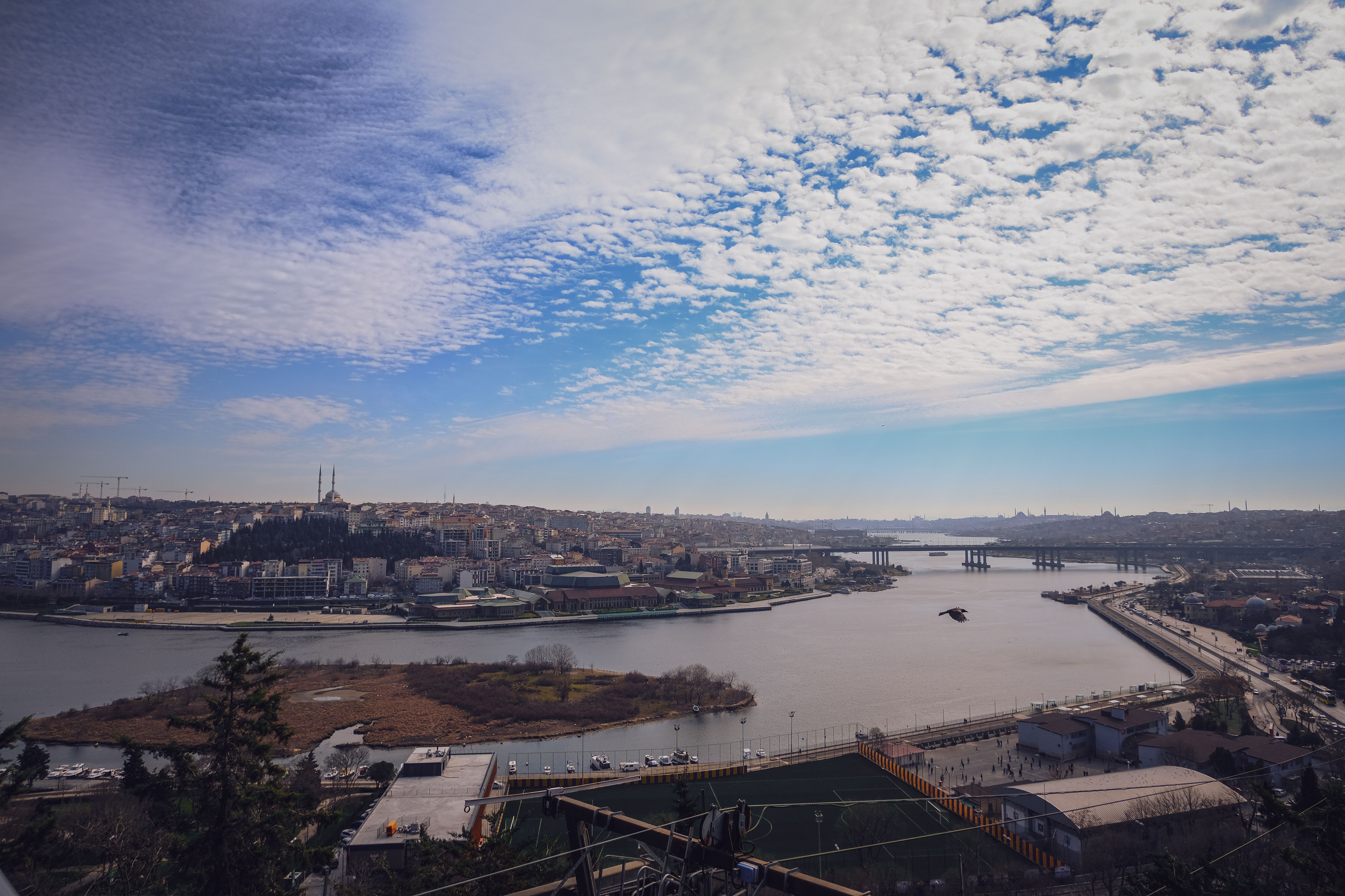 Aerial view of the Golden Horn Area in Istanbul, Turkey · Free Stock Photo