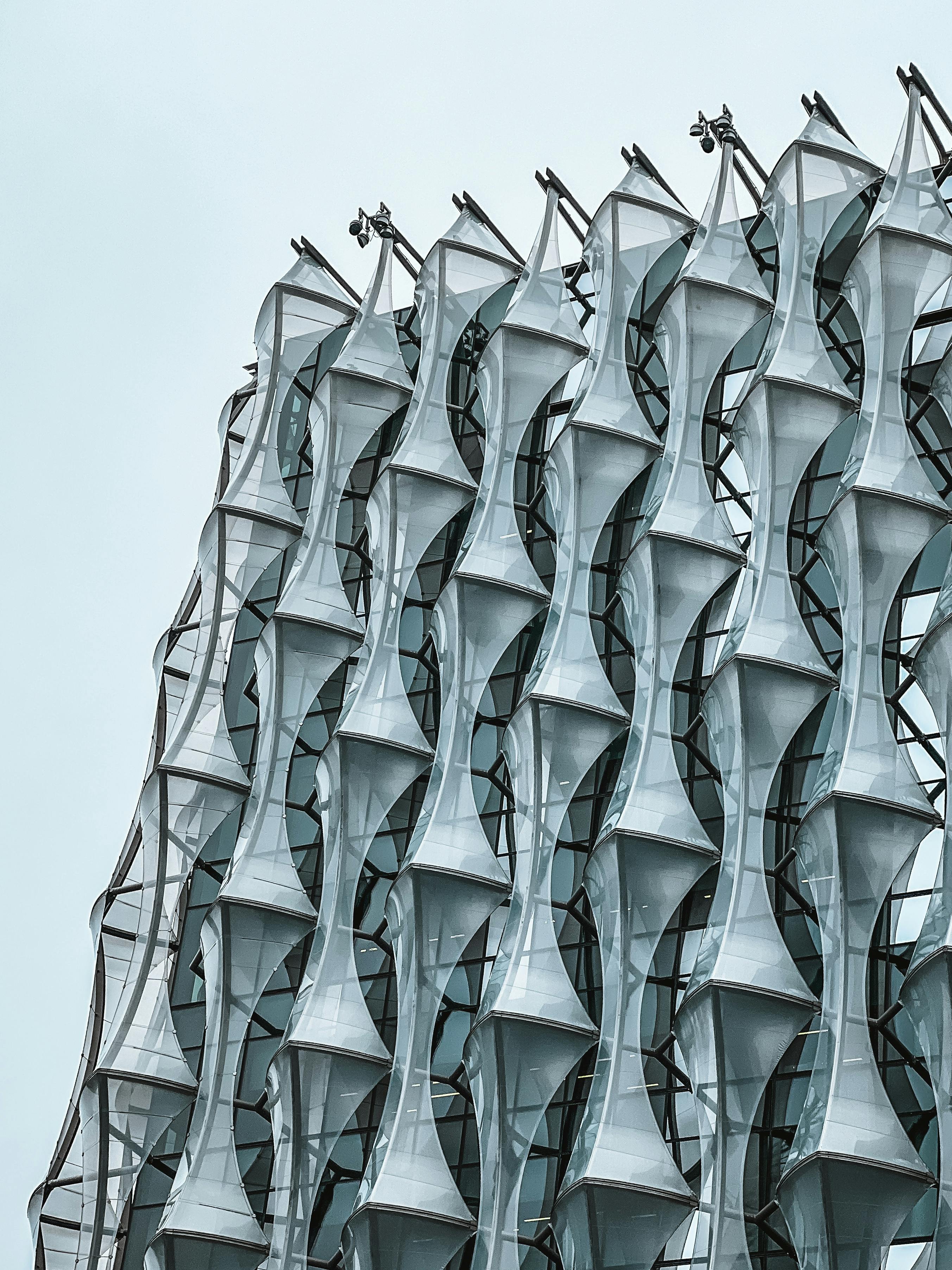 Glass Walls of Futuristic Building · Free Stock Photo