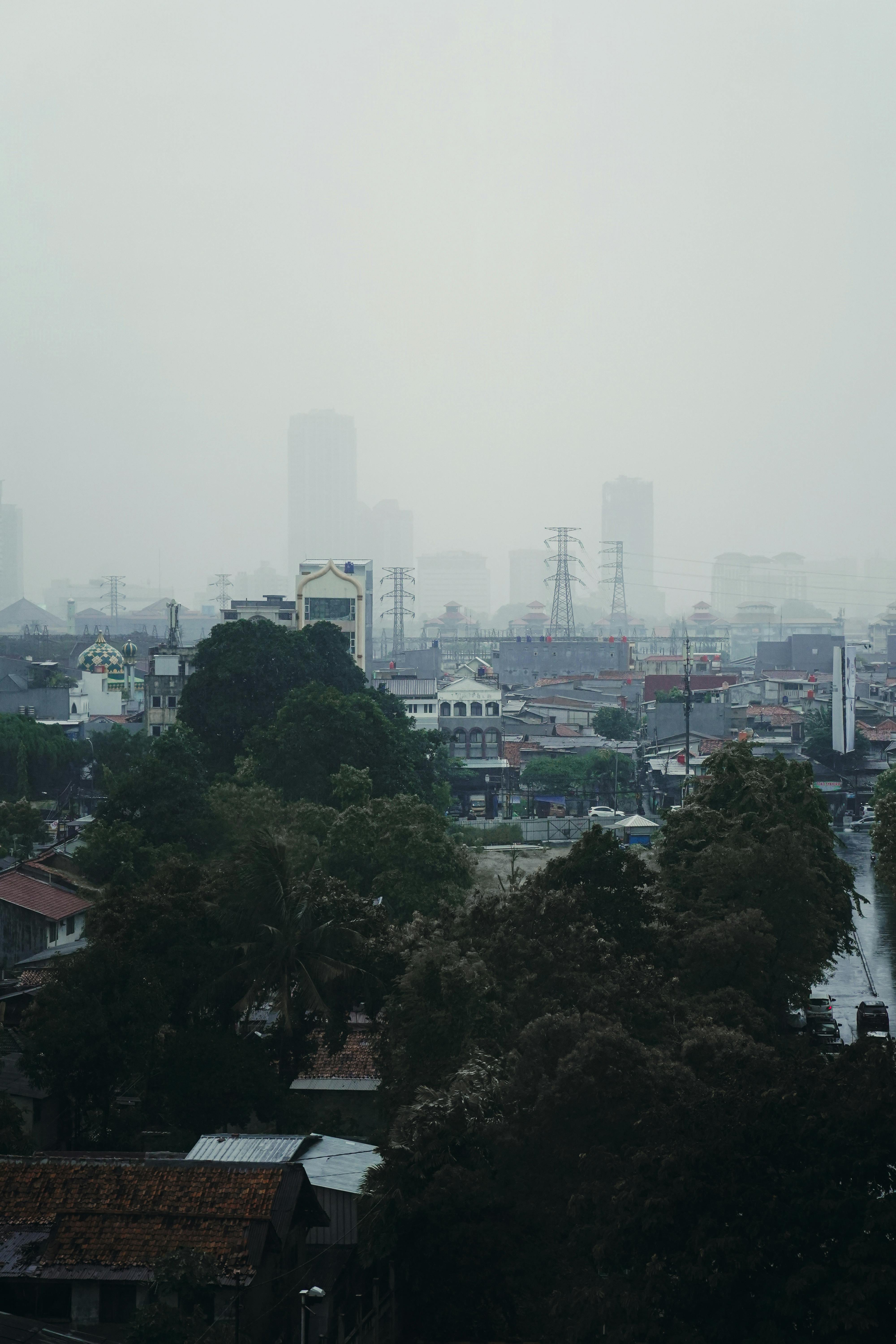 Overcast and Mist over City · Free Stock Photo