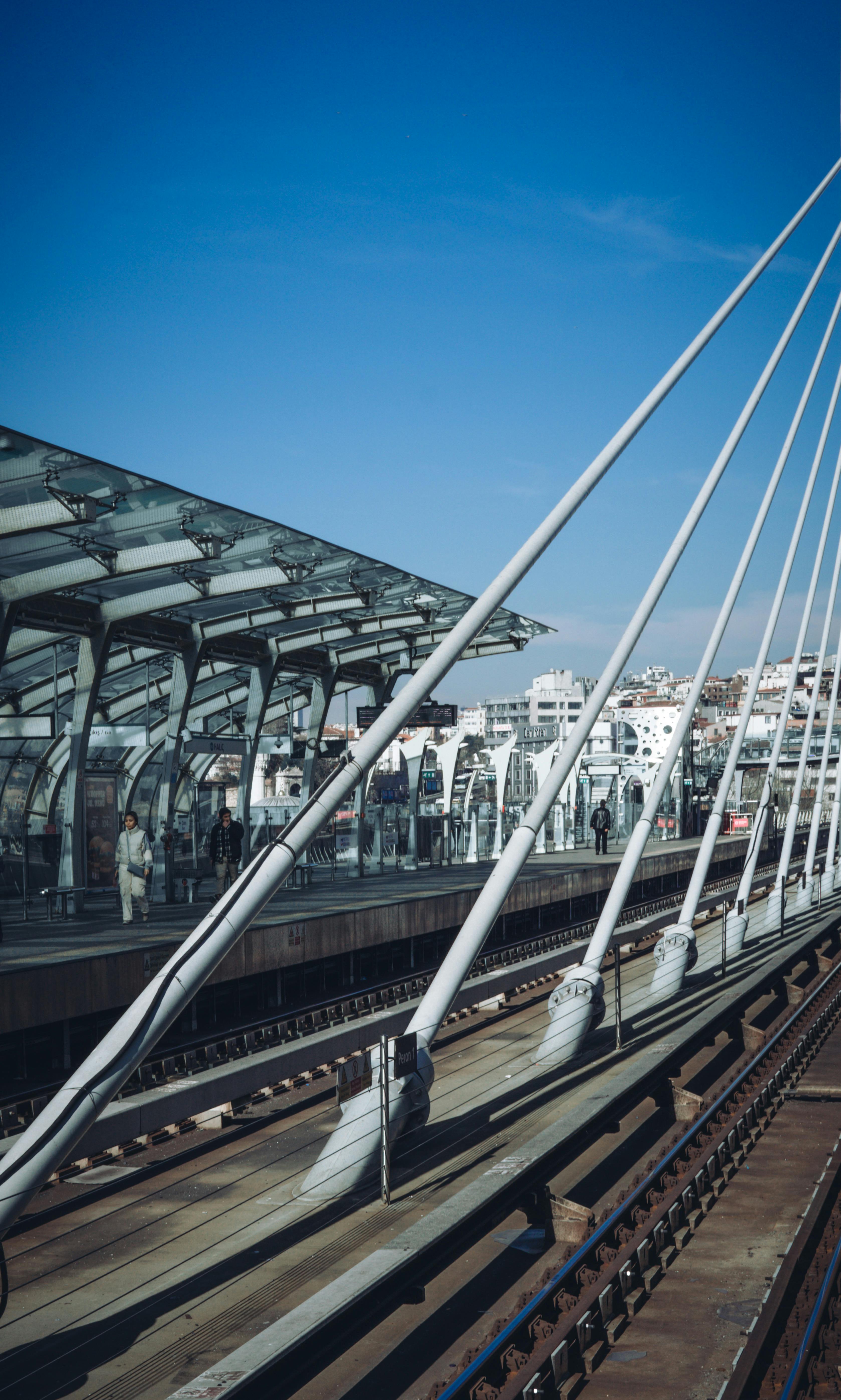 Metal Cables on Modern Railway Station in Istanbul, Turkey · Free Stock ...