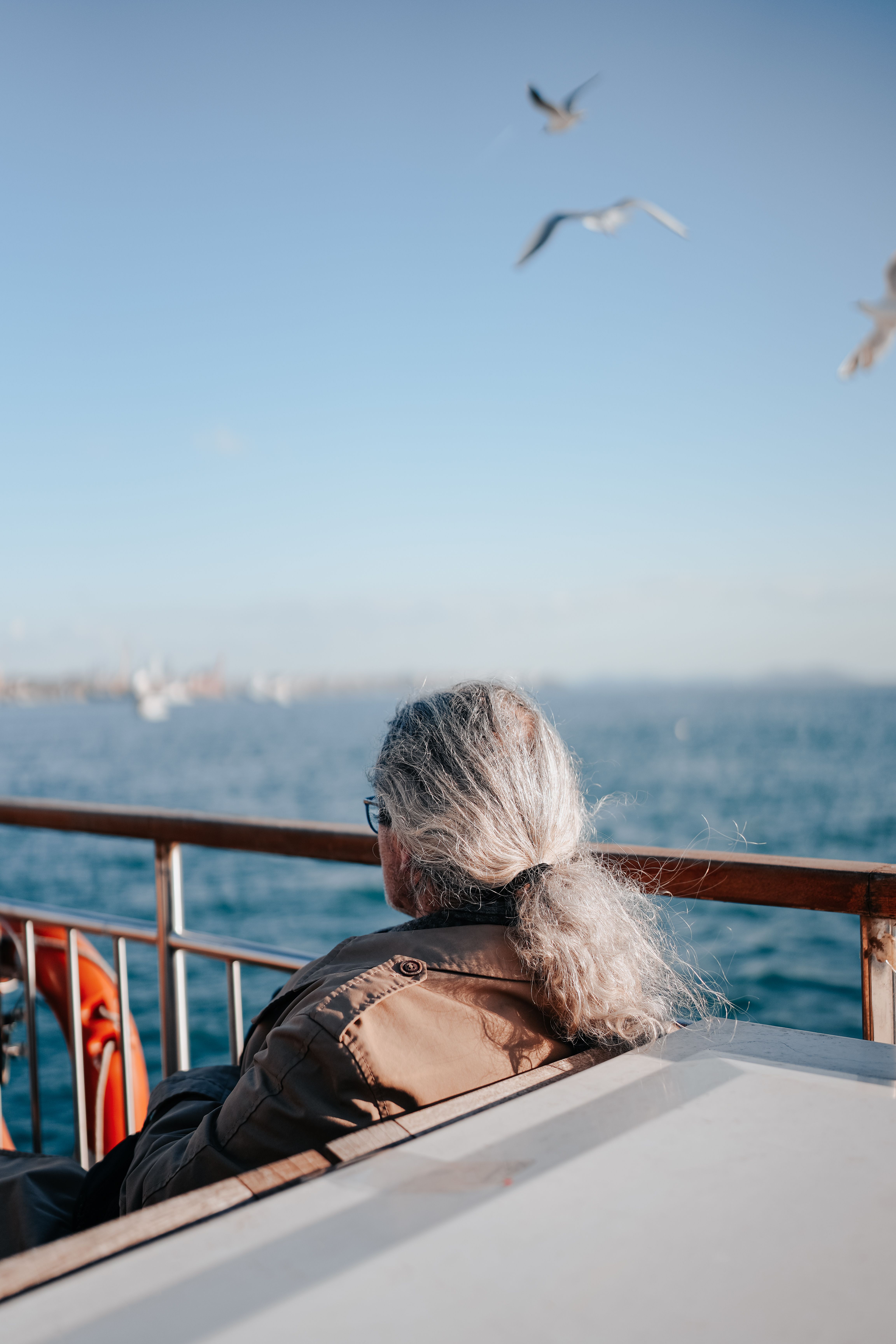 Gray Hair of a Person Riding a Jetty · Free Stock Photo