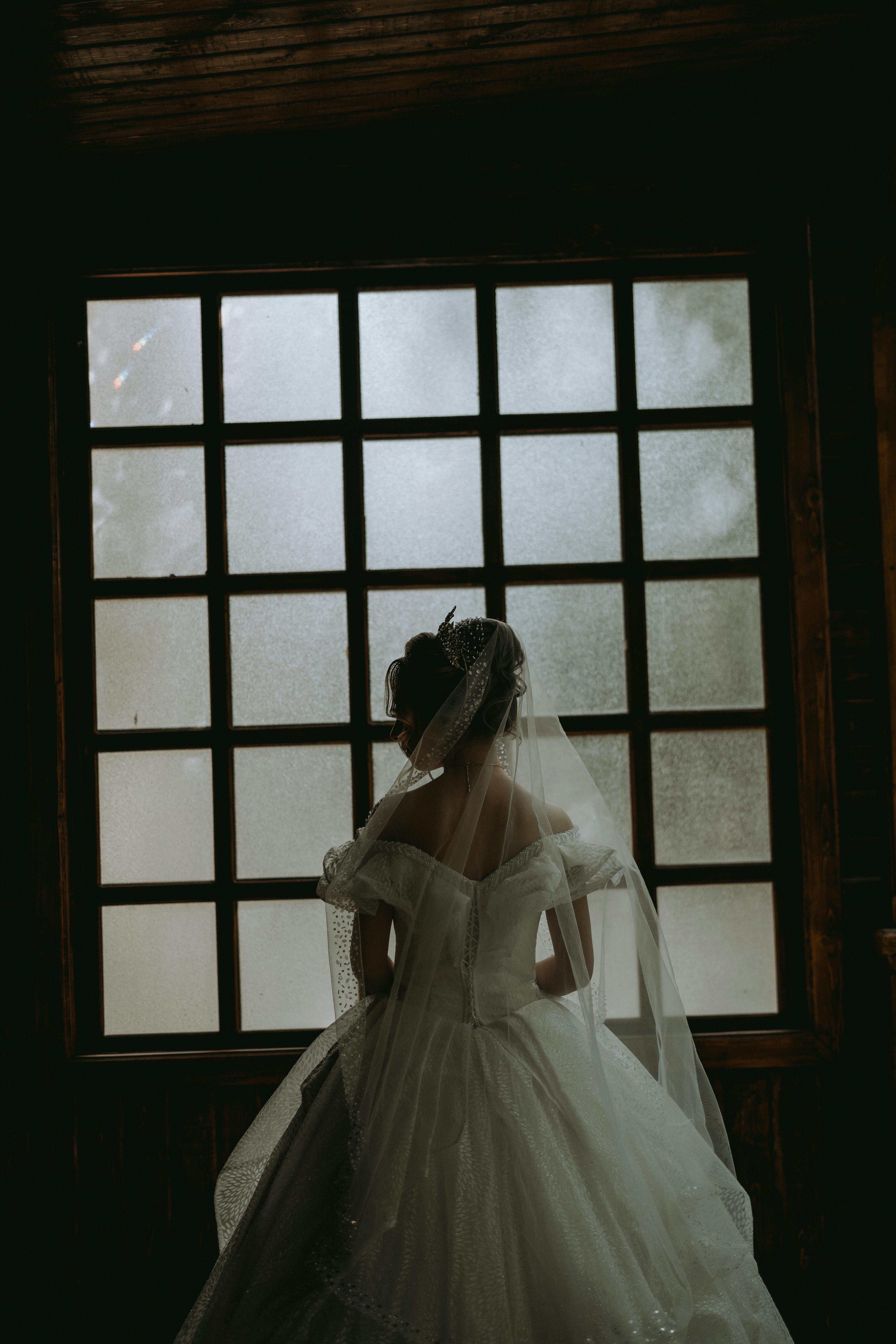 Back View of a Bride in a Palace · Free Stock Photo