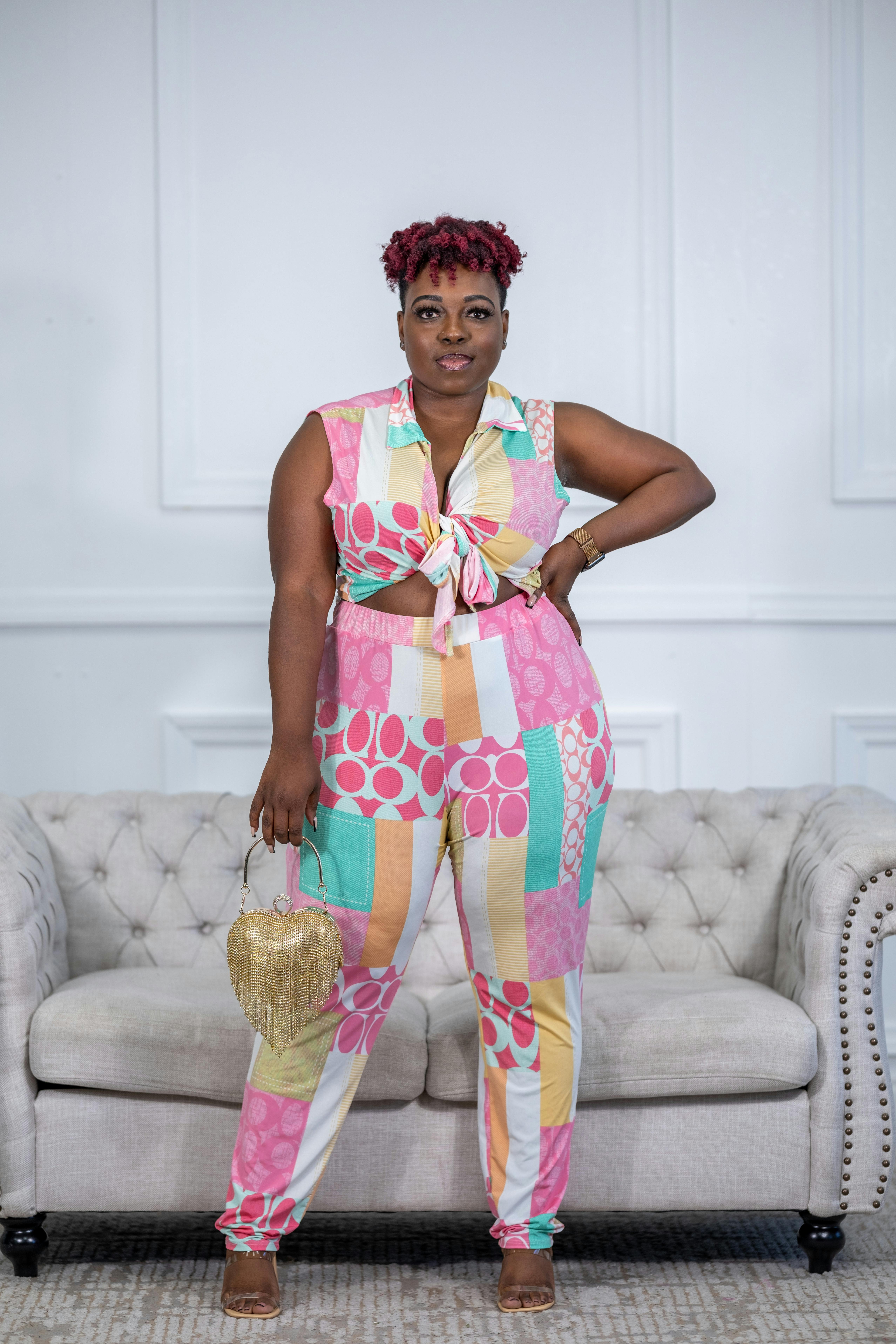 Stylish Woman in Colorful Costume Posing · Free Stock Photo