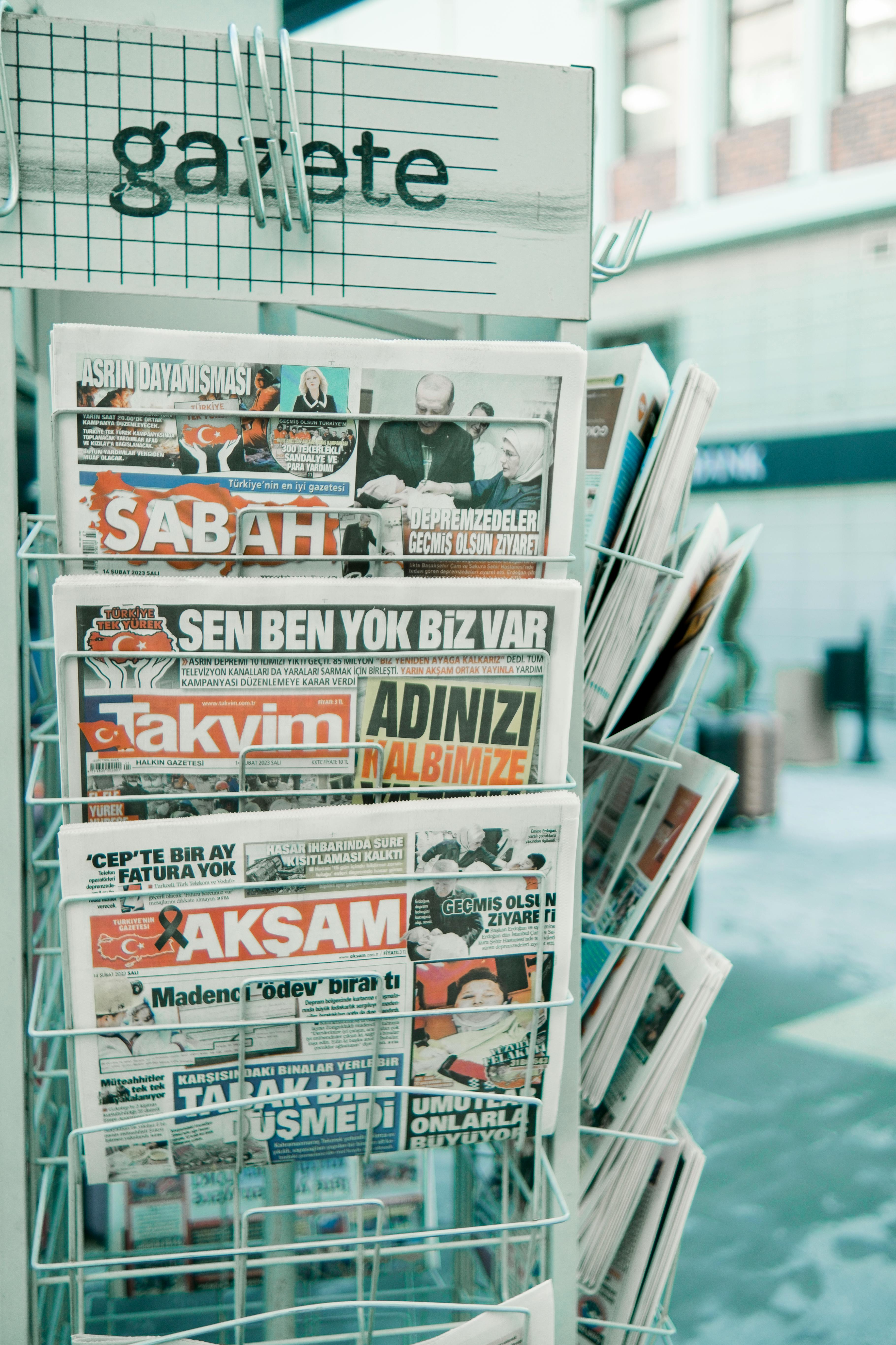 Folded Newspapers · Free Stock Photo