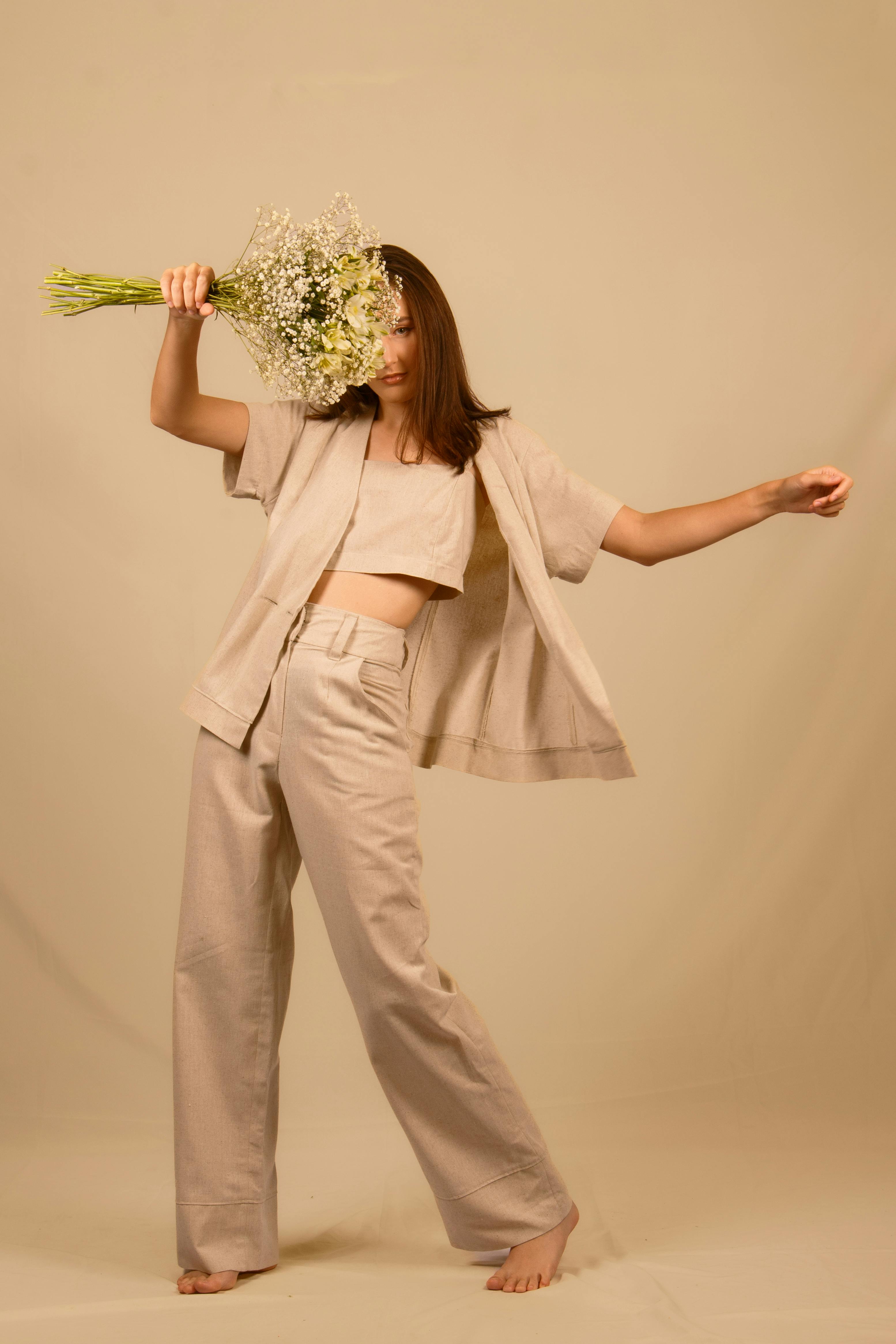 Studio Shot of Model in Pants · Free Stock Photo