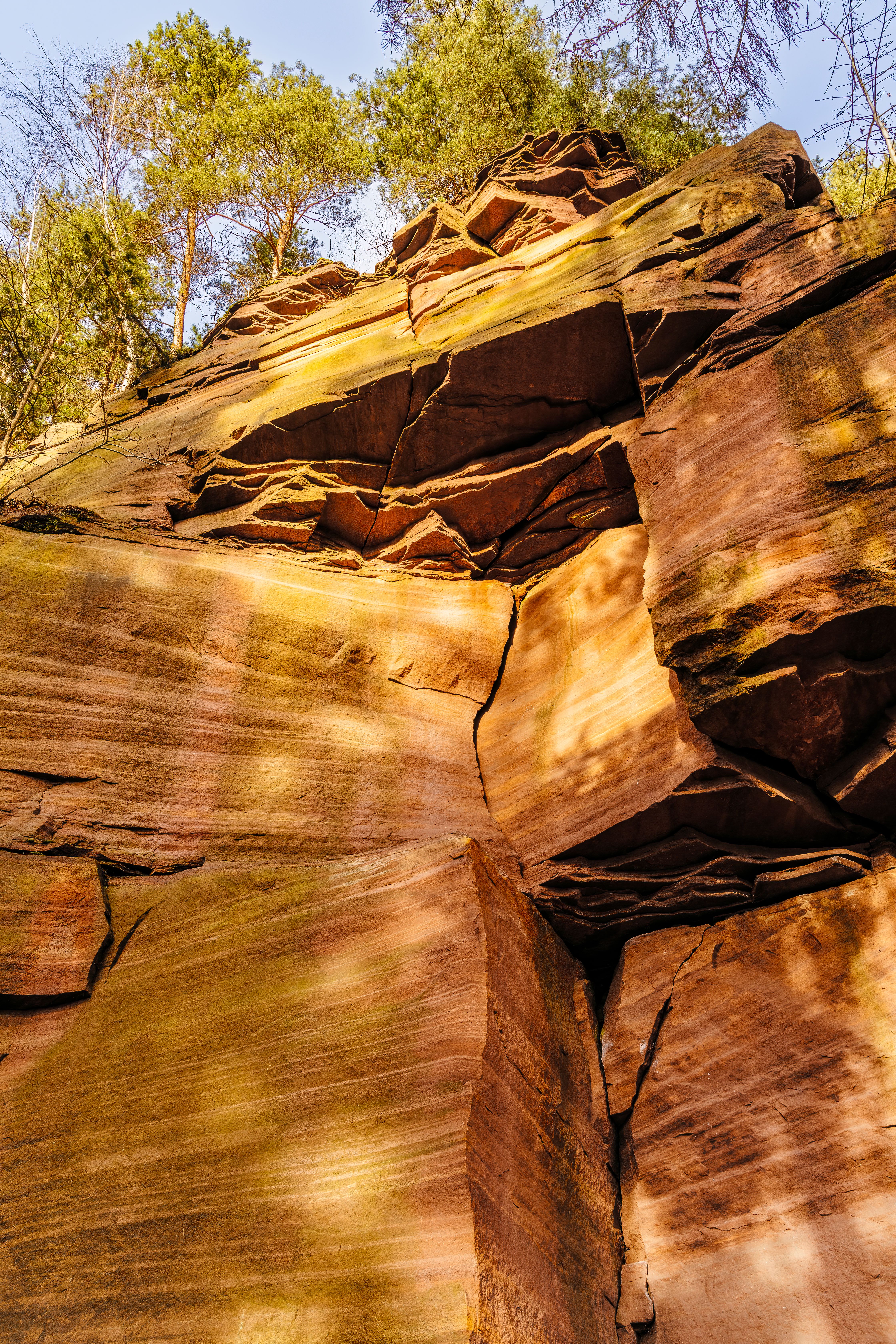 Sandstone Cliff against Blue Sky · Free Stock Photo