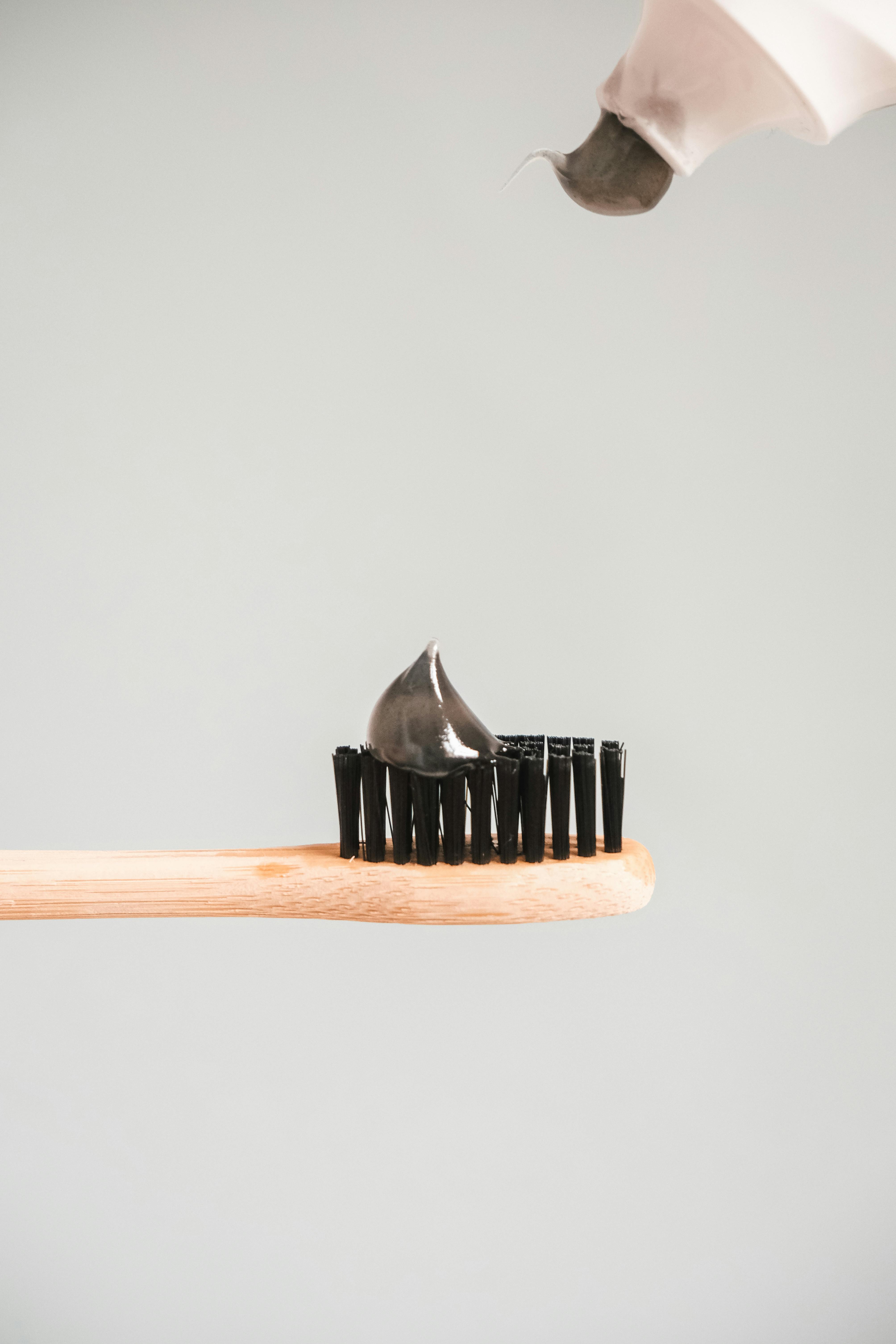 Drop of a Toothpaste on a Toothbrush · Free Stock Photo
