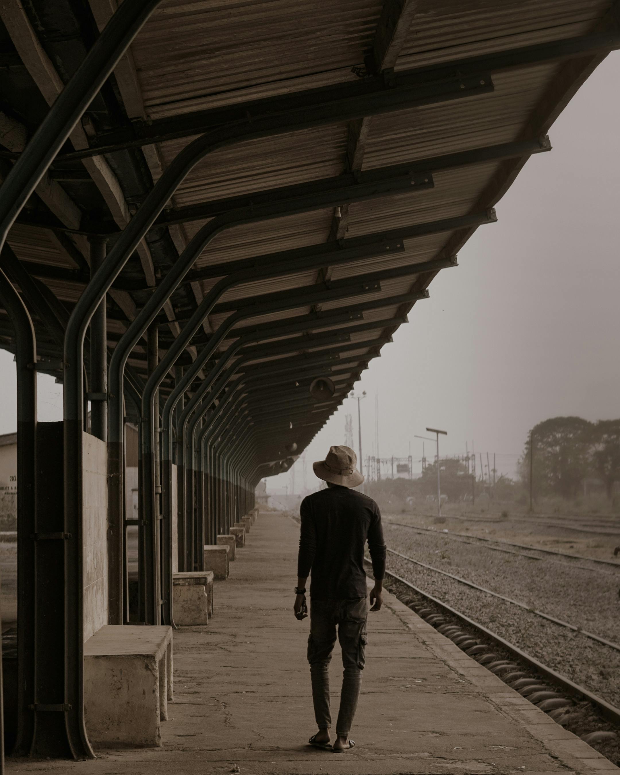 Man On Railroad Tracks Photos, Download The BEST Free Man On Railroad ...