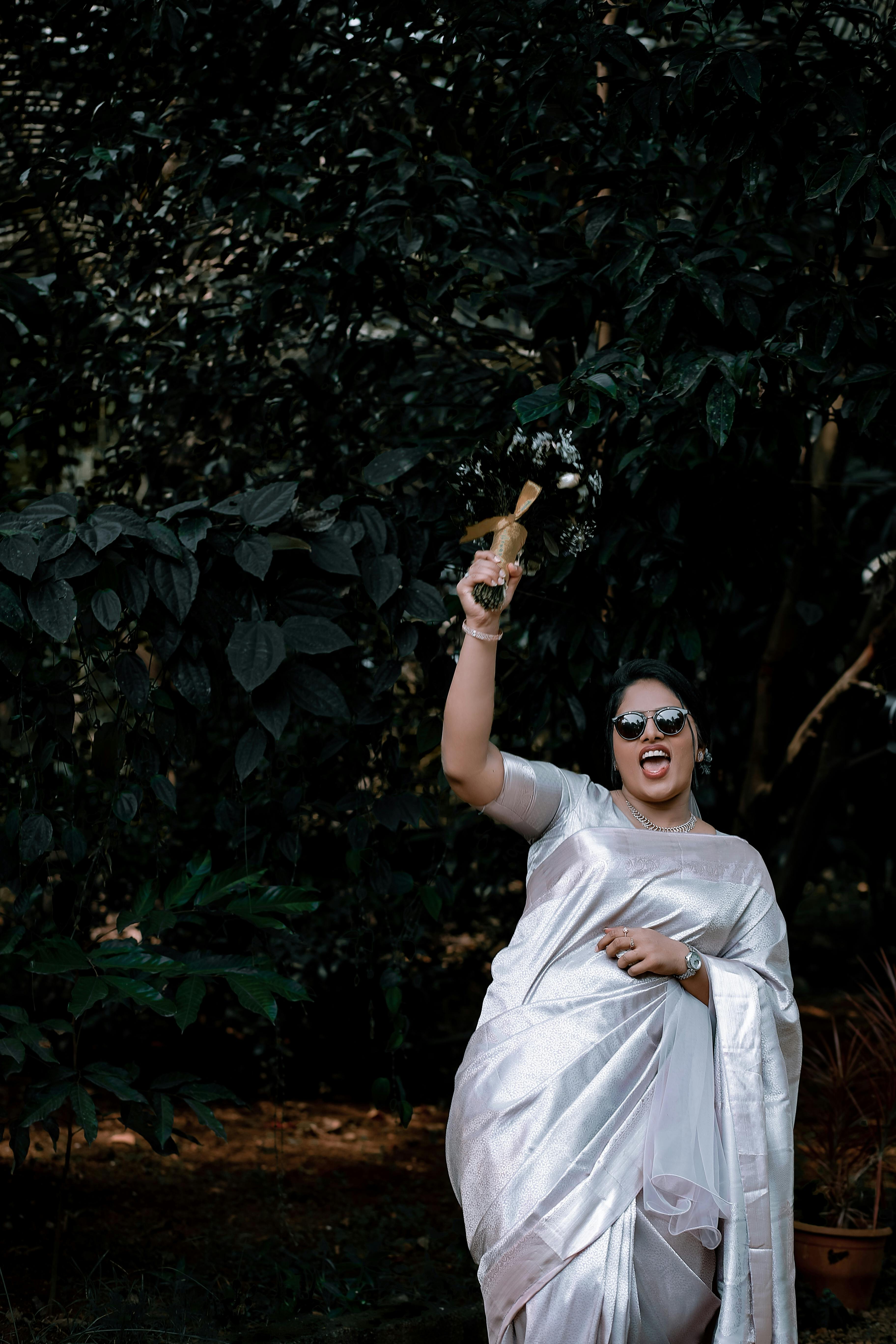 Happy Bride Posing at Outdoor Terrace · Free Stock Photo
