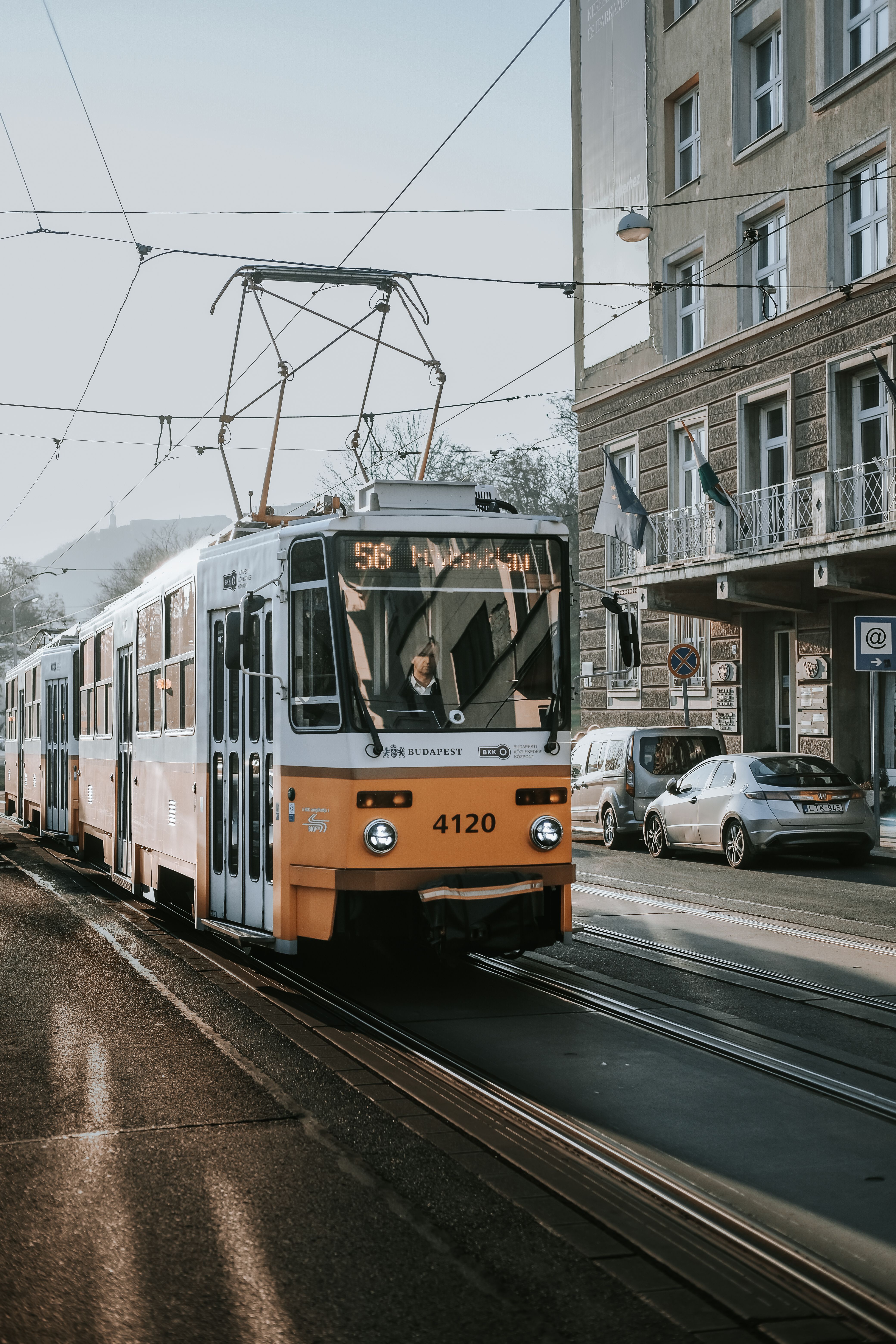 A tram on the street in a city · Free Stock Photo