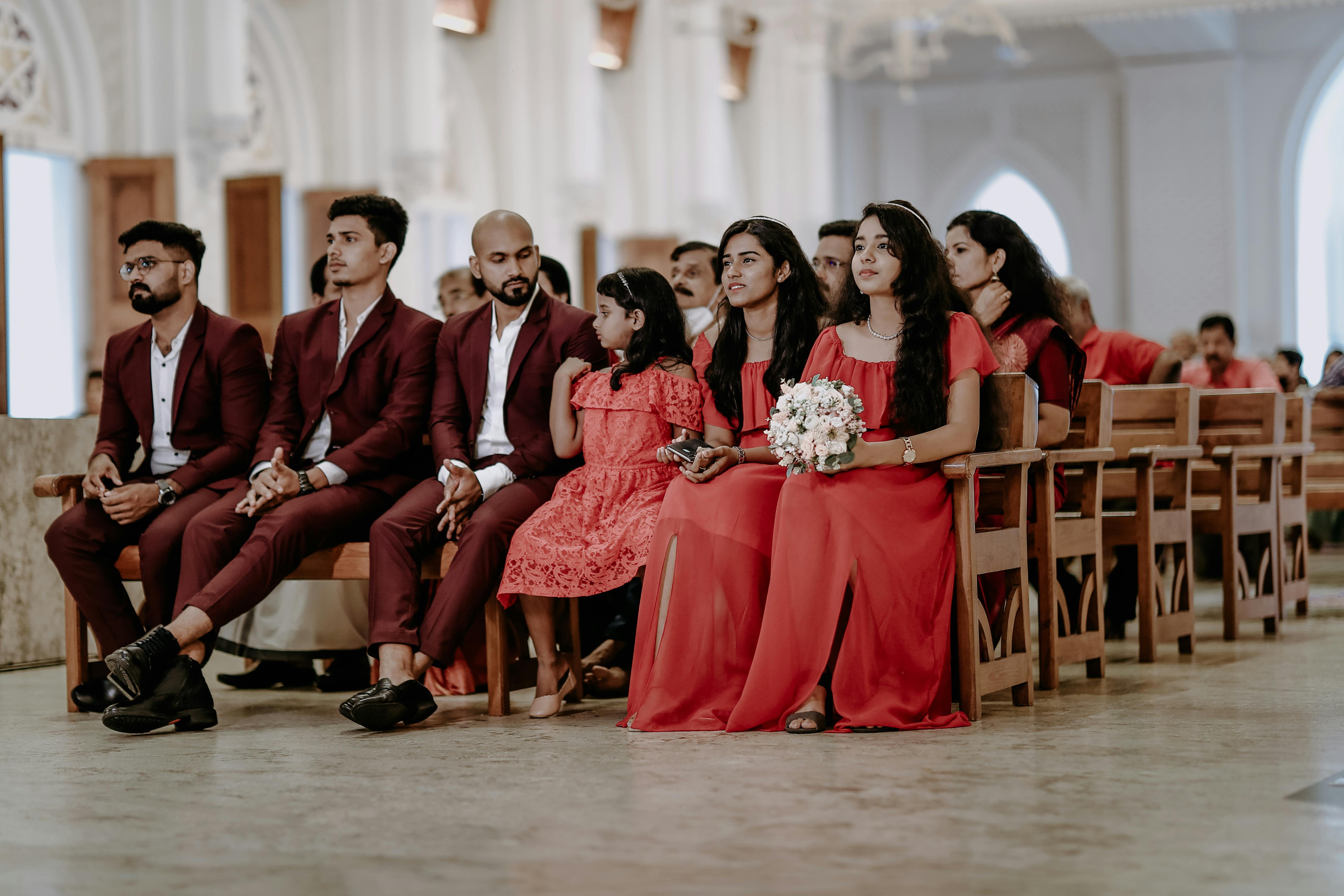 People Sitting on Benches in Church · Free Stock Photo