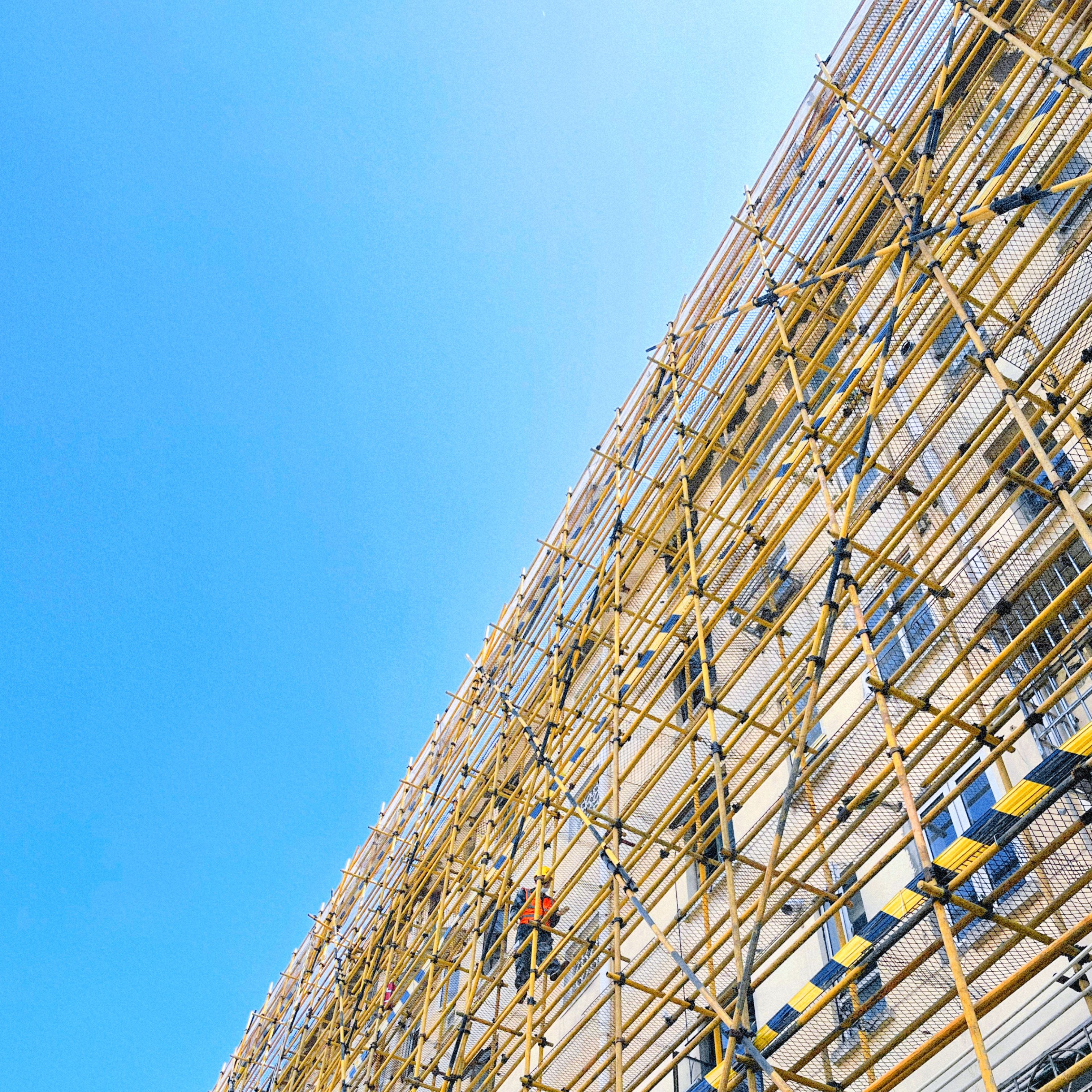 Scaffolding Around Tower Under Construction · Free Stock Photo