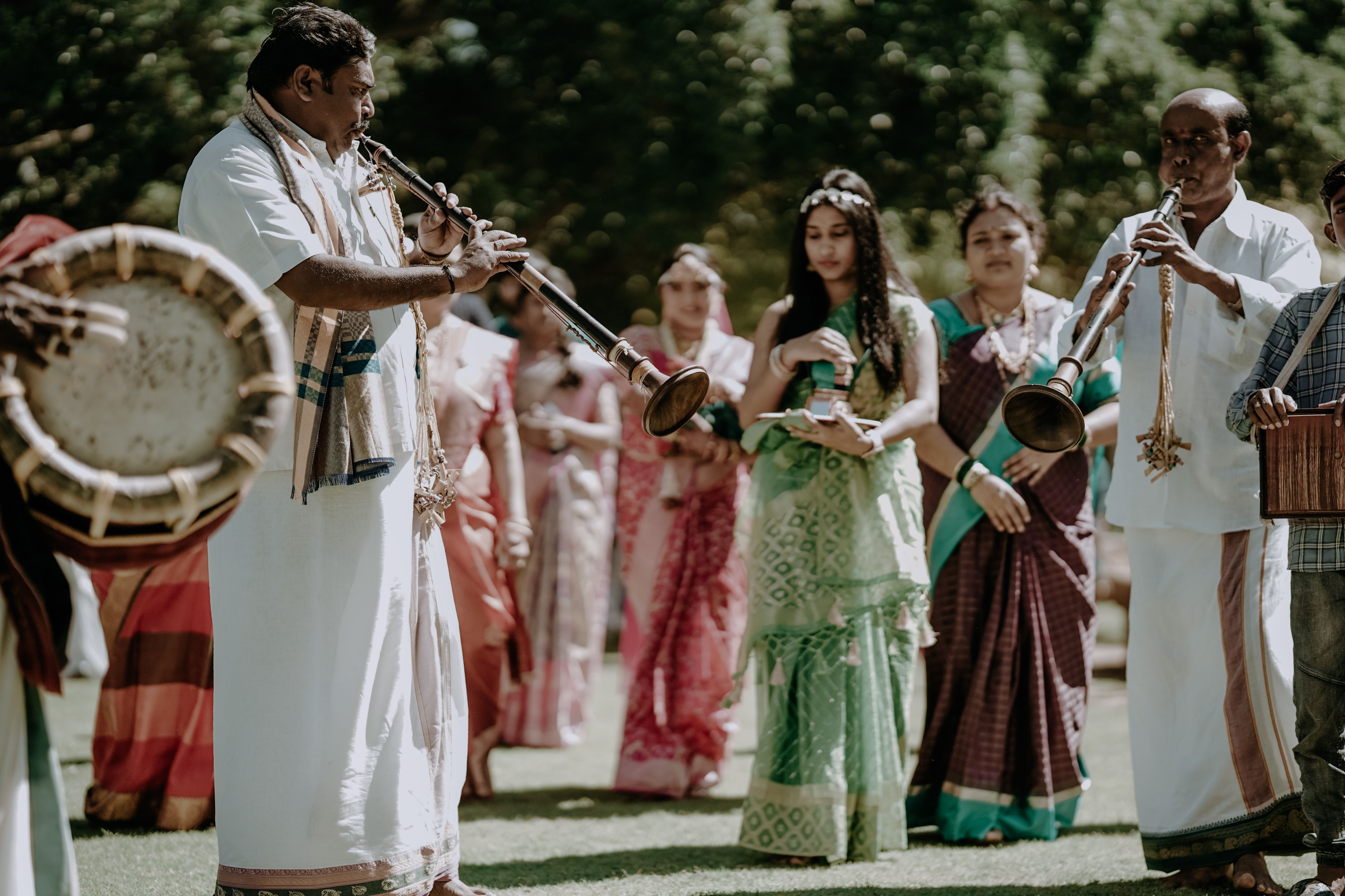 People in Traditional Costumes at Street Ceremony · Free Stock Photo