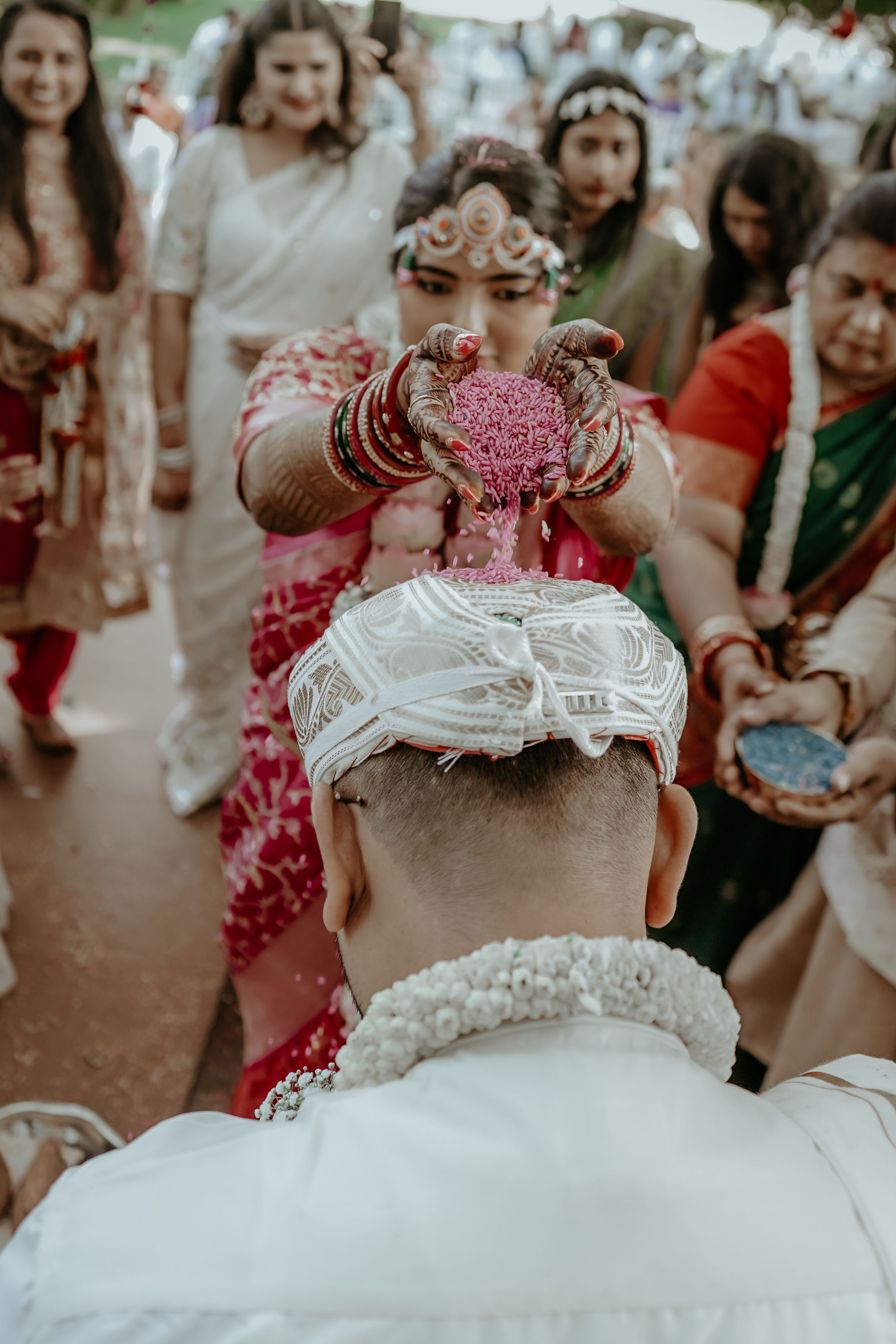 Woman and Man in Traditional Wedding Clothing · Free Stock Photo