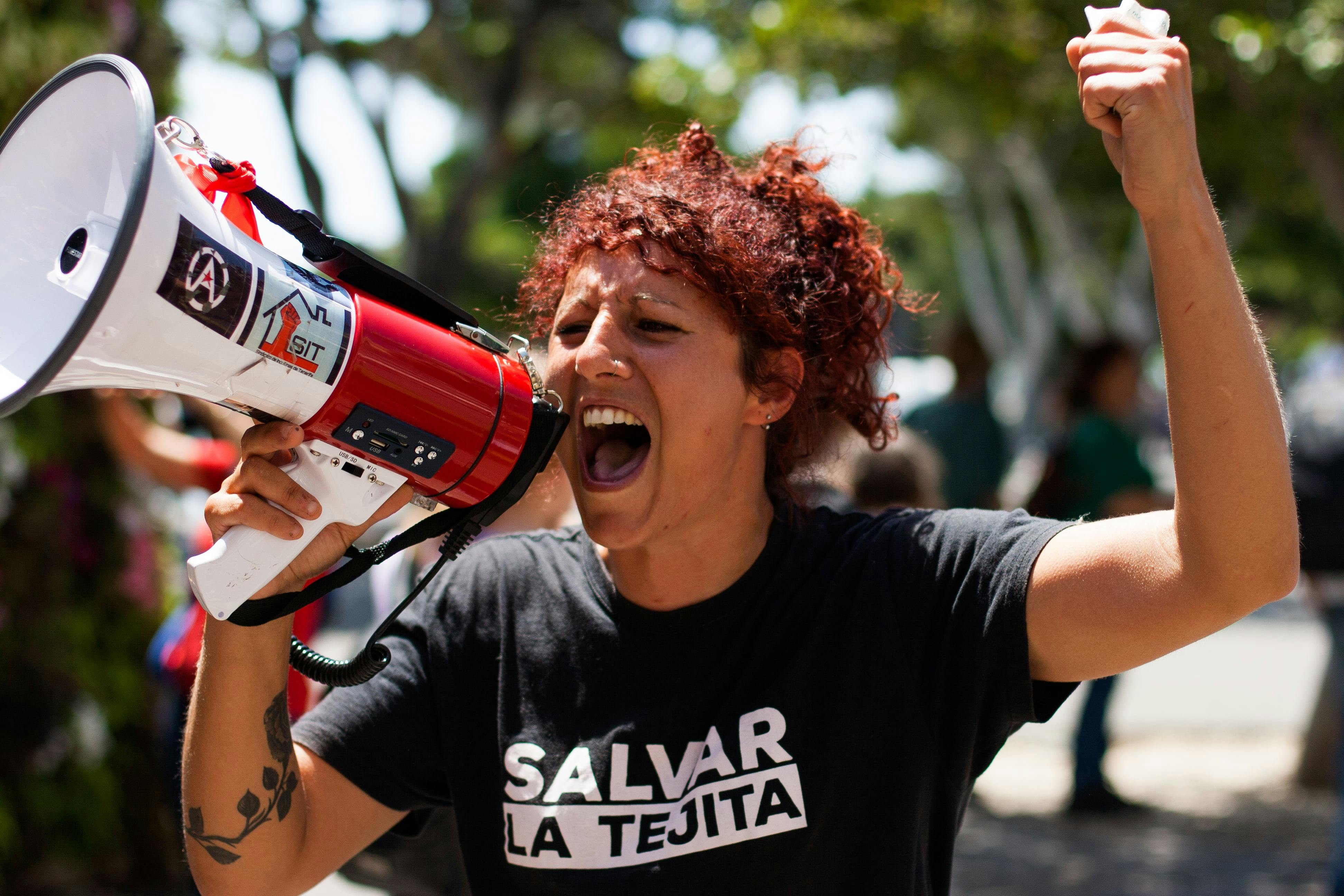 Woman Using Megaphone · Free Stock Photo