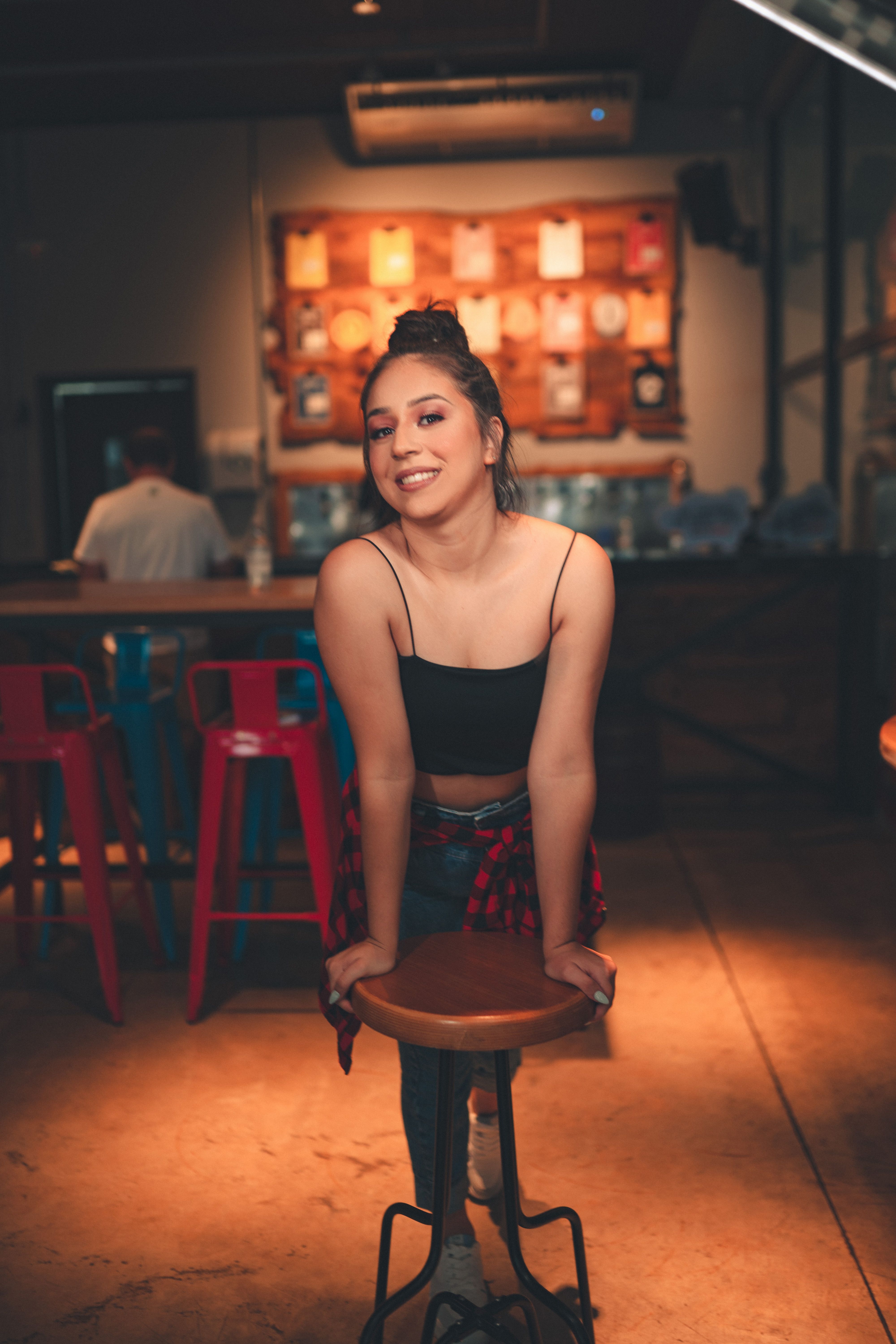 Portrait of a Woman in a Bar · Free Stock Photo