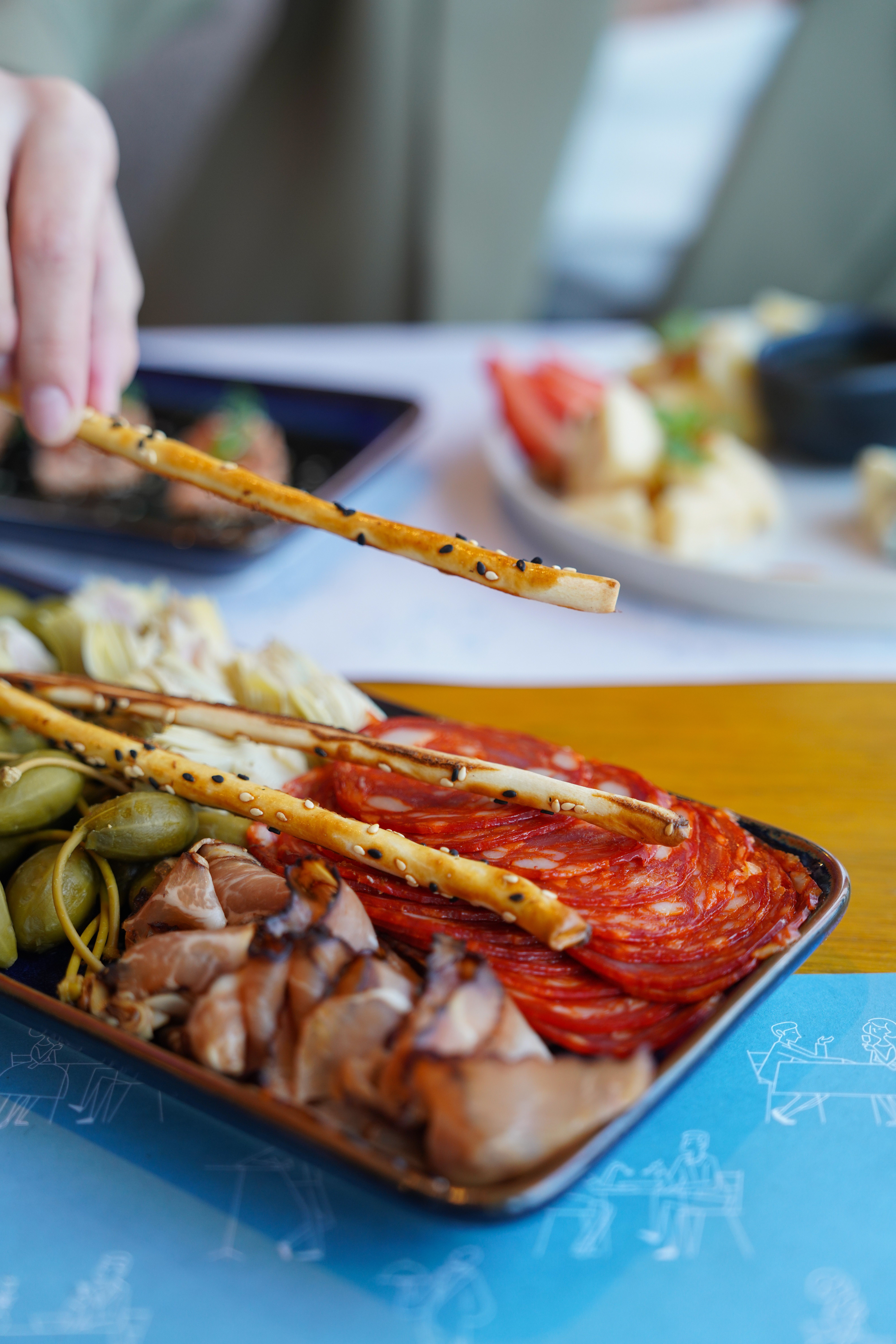 Finger over Plate with Food · Free Stock Photo