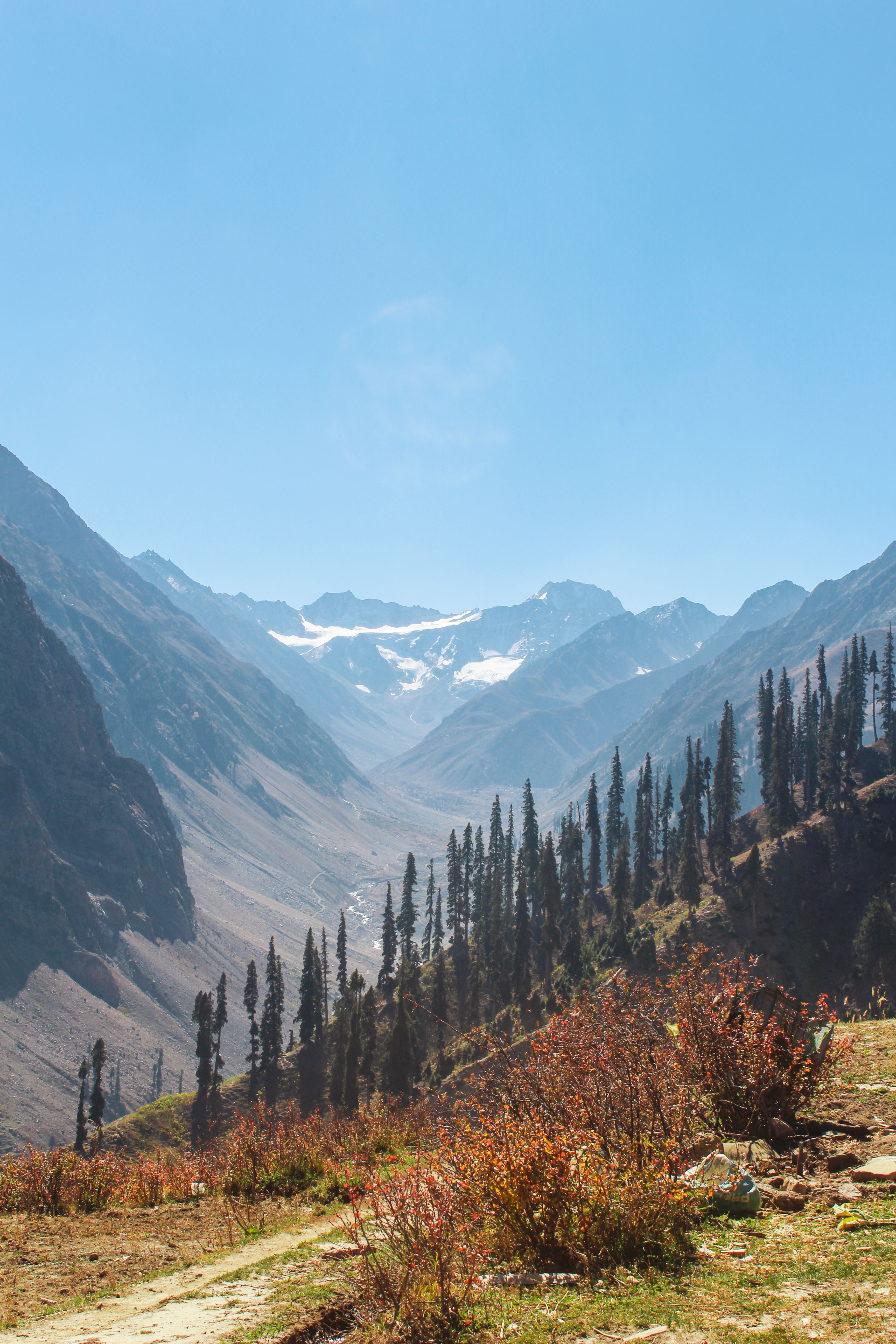 Clear Sky over Valley in Mountains · Free Stock Photo