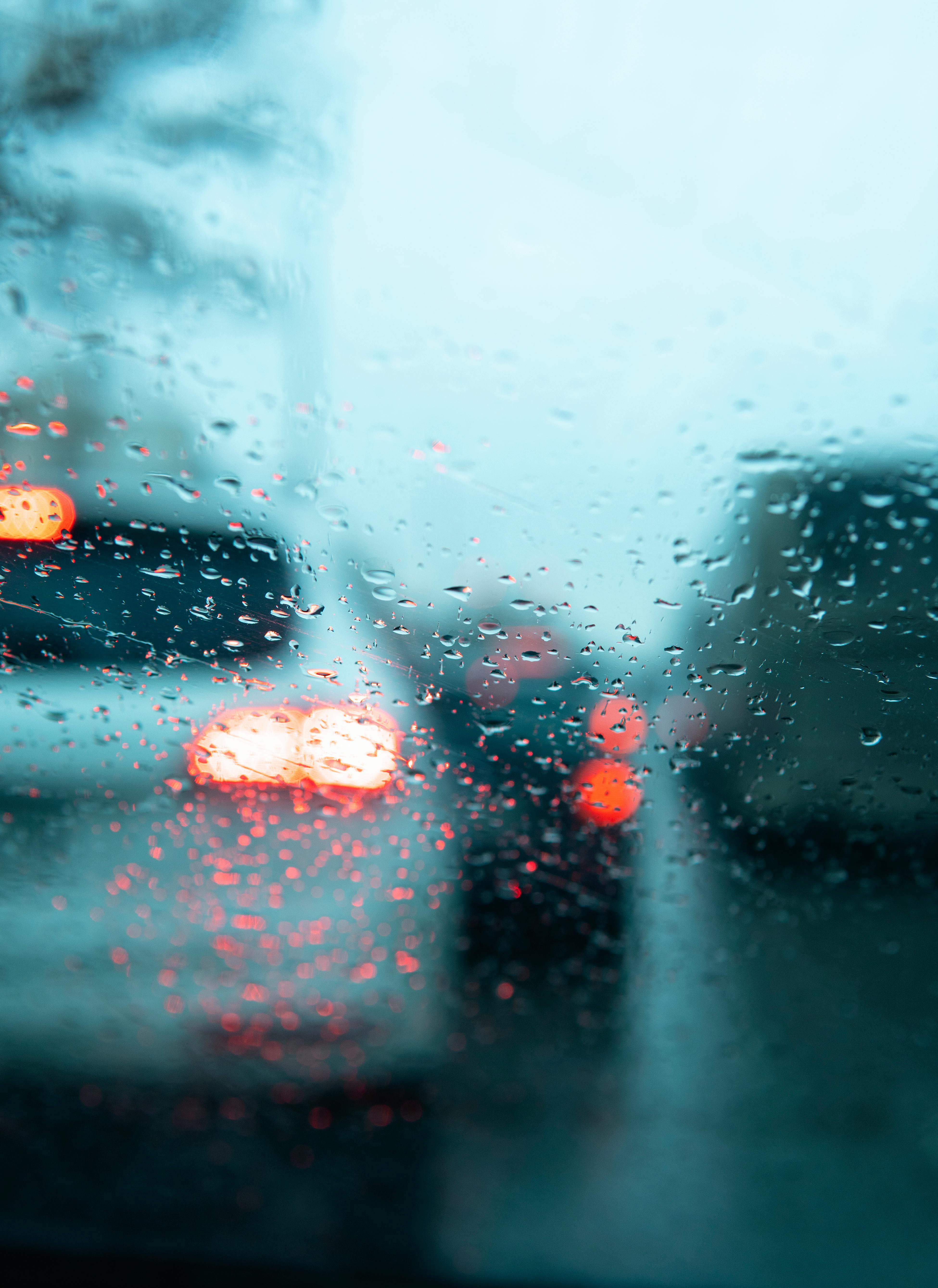 Rain Drops On Vehicle Windshield · Free Stock Photo